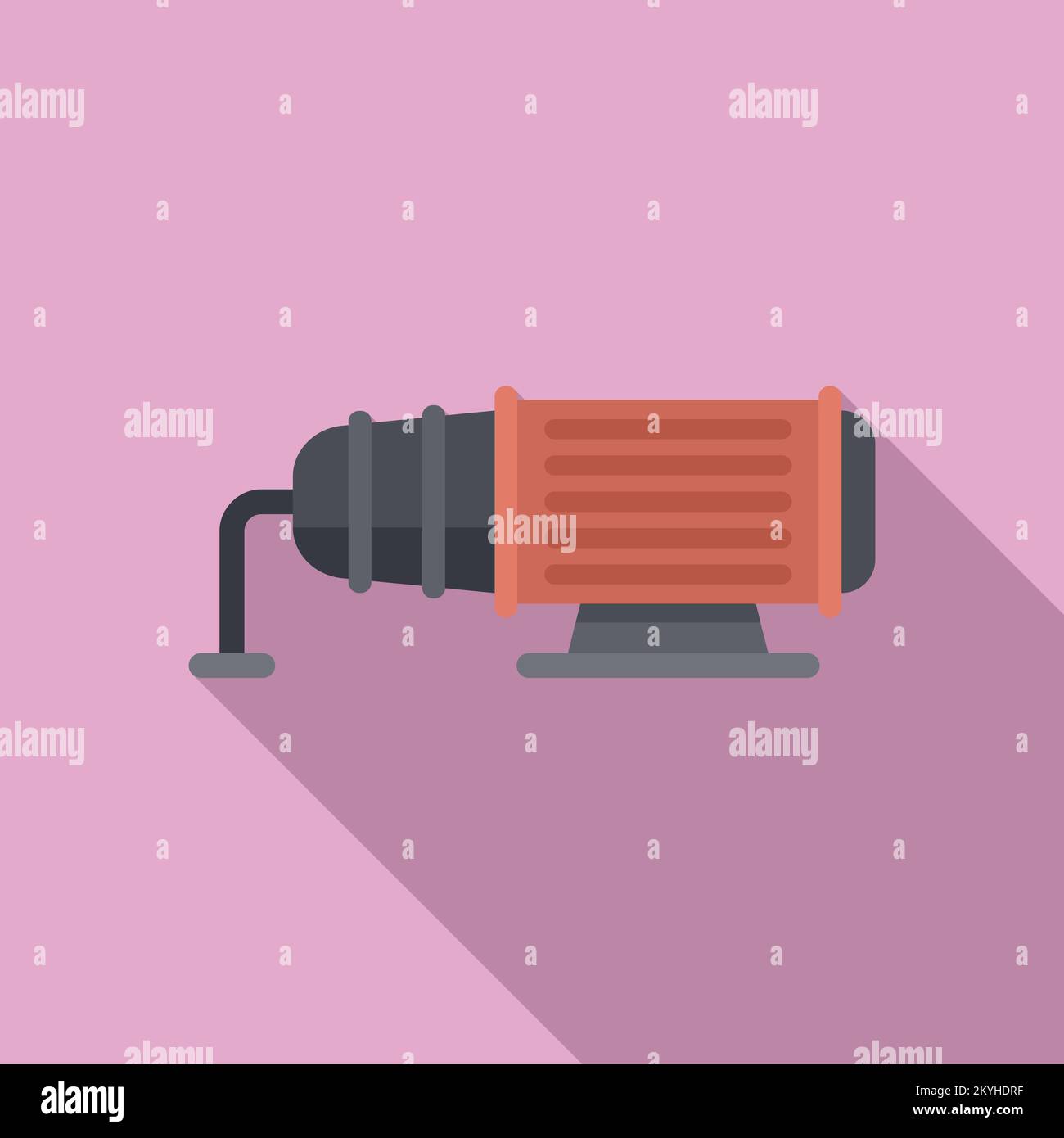 Cold compressor icon flat vector. Air machine. Electric tool Stock ...