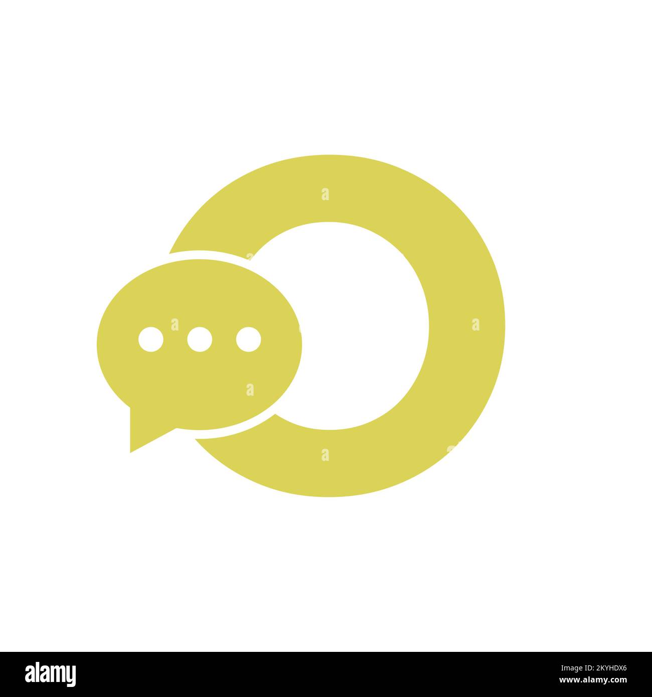 Letter O Chat Communicate Logo Design Concept With Bubble Chat Symbol ...