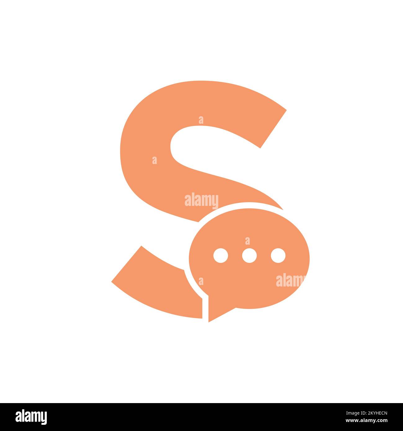 Letter S Chat Communicate Logo Design Concept With Bubble Chat Symbol ...