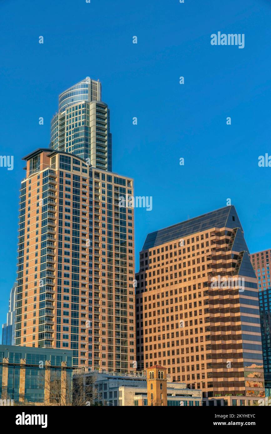 Austin, Texas- Office and residential buildings with contemporary ...