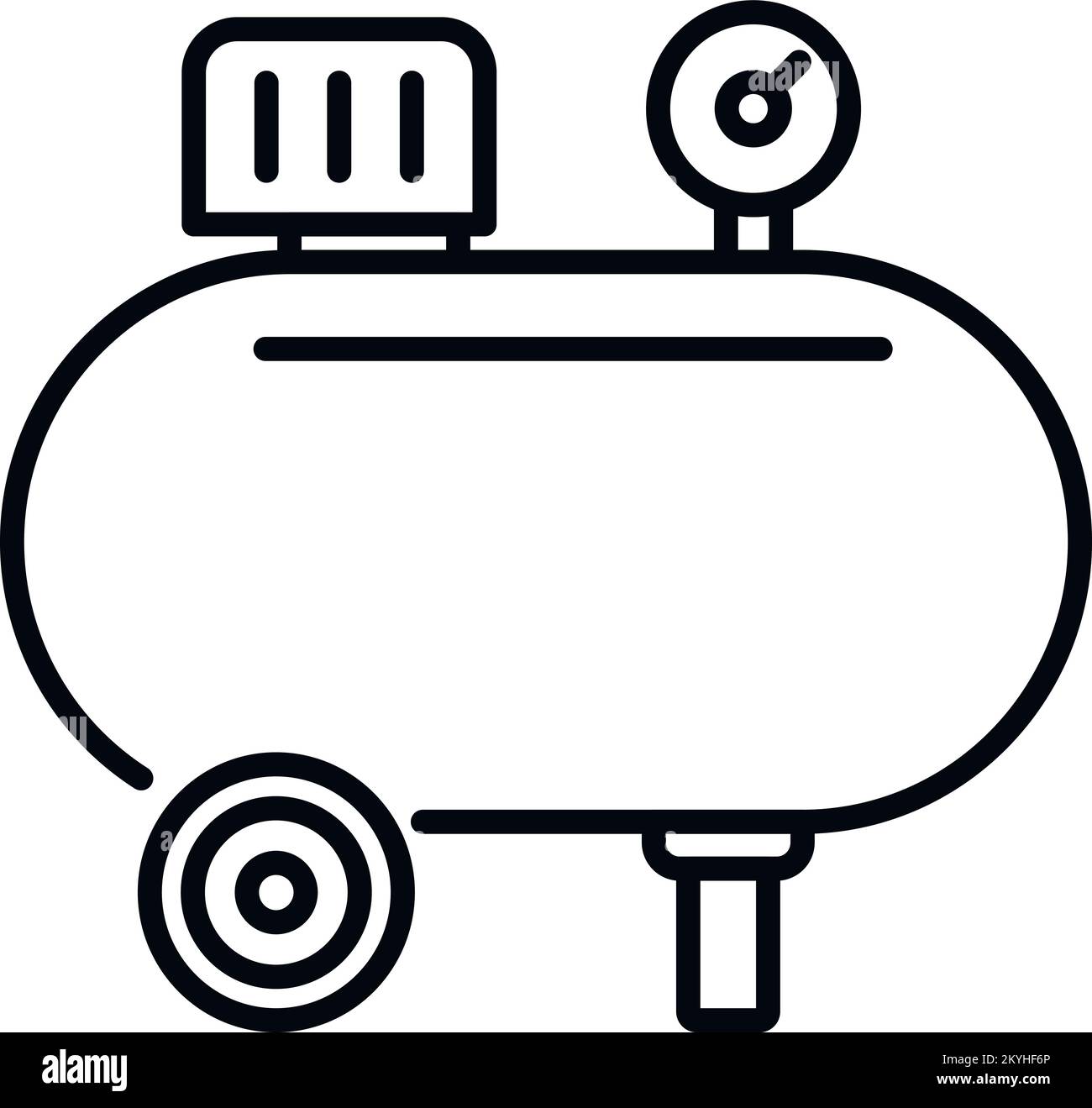 Paint compressor icon outline vector. Air machine. Pressure tank Stock ...