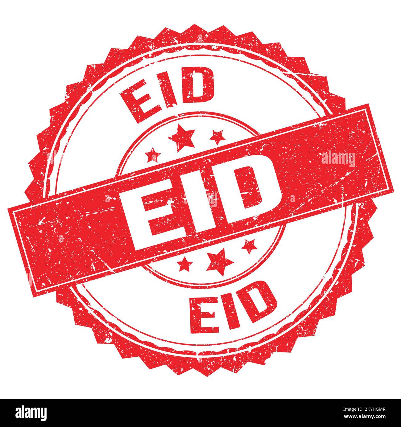 EID text written on red round stamp sign Stock Photo - Alamy