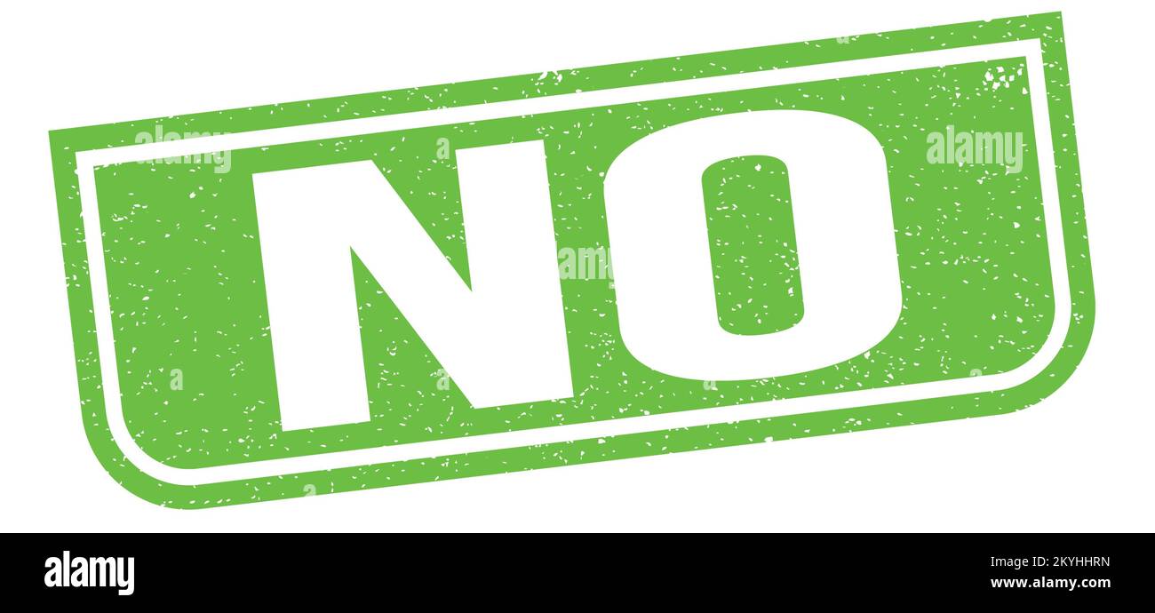 NO text written on green grungy stamp sign Stock Photo - Alamy