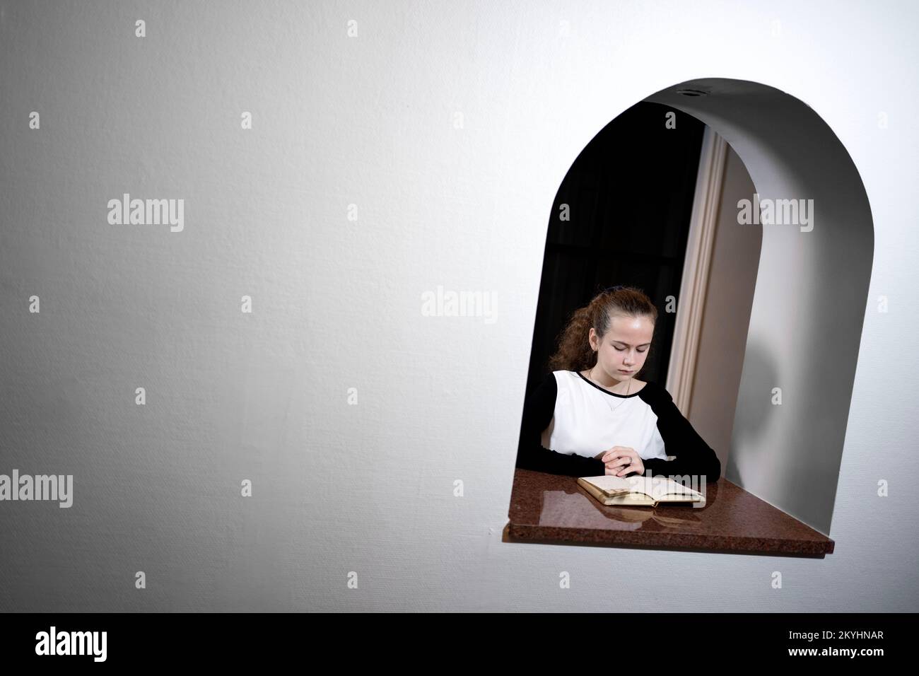 Twelve-year-old Ukrainian Yeva Skalietska who has written the war diary ...