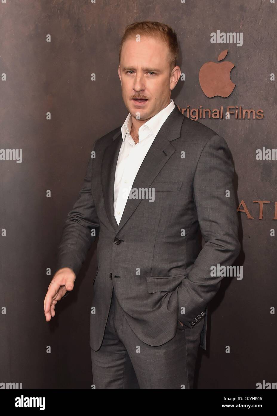 Ben Foster walking the red carpet at the premiere for Apple Original ...