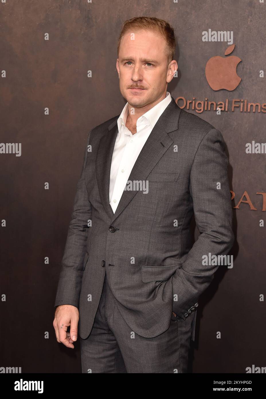 Ben Foster walking the red carpet at the premiere for Apple Original ...