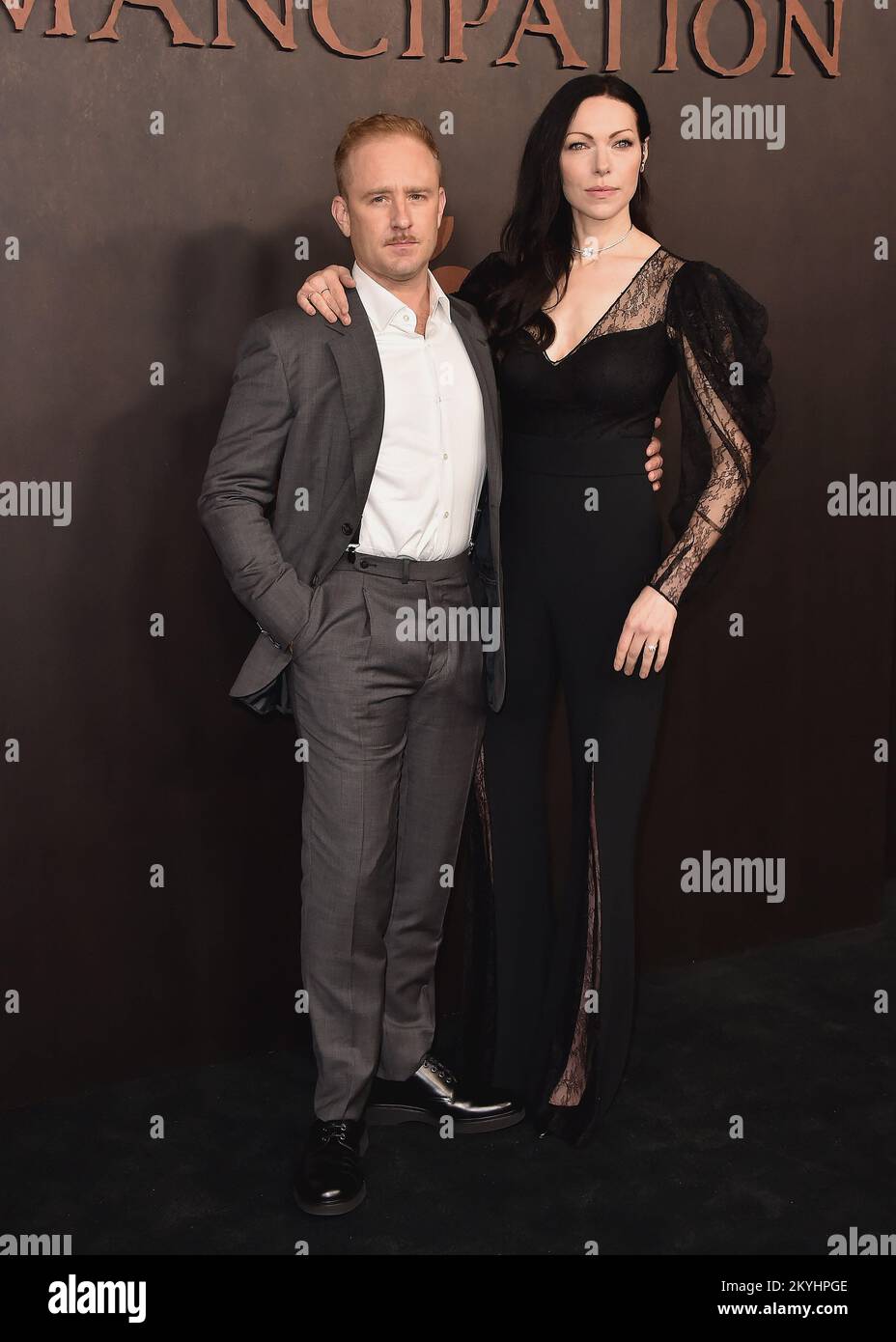 Ben Foster and Laura Prepon walking the red carpet at the premiere for ...