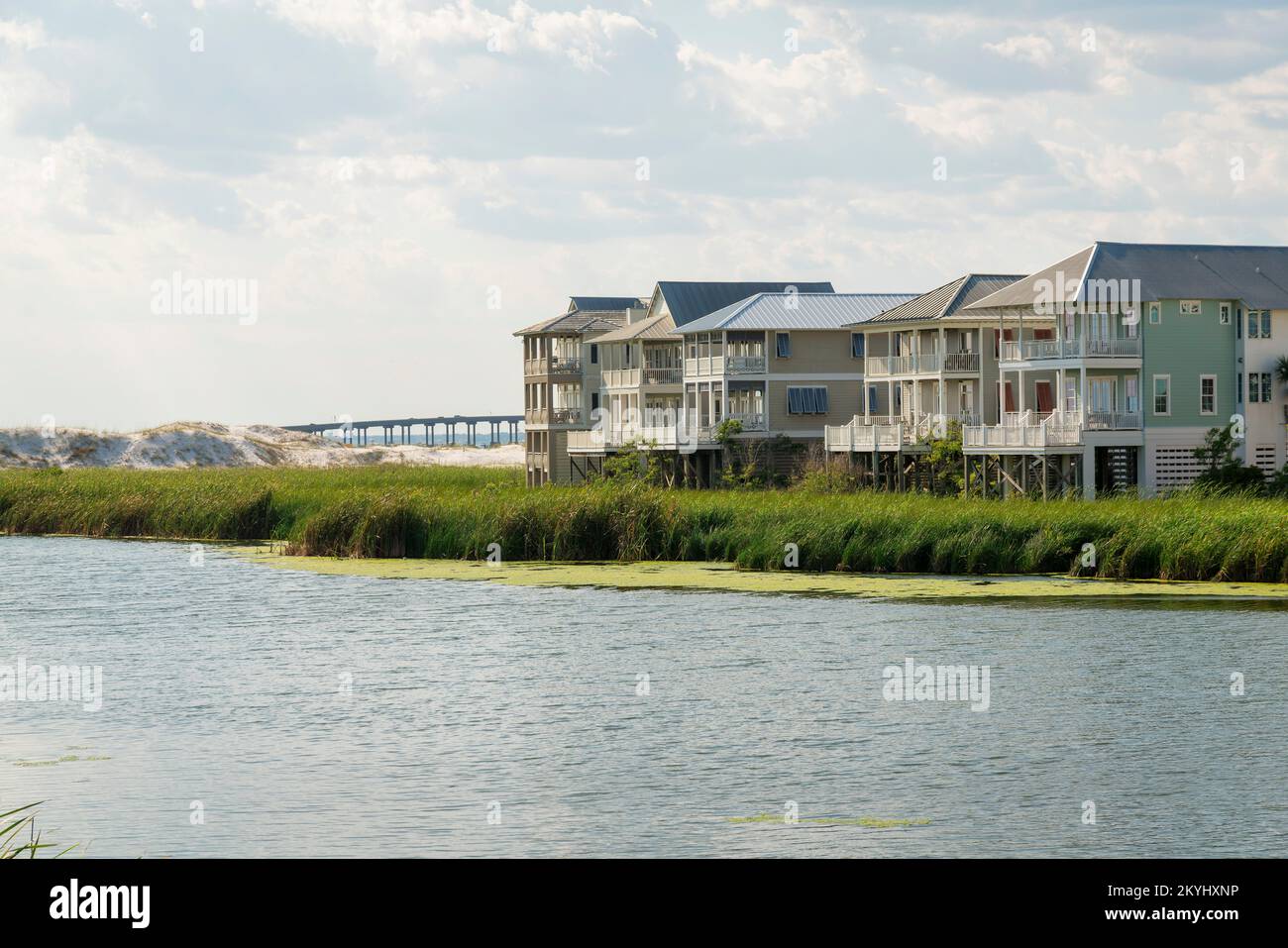 Destin, Florida- Residential buildings with terraces with a view of the ...