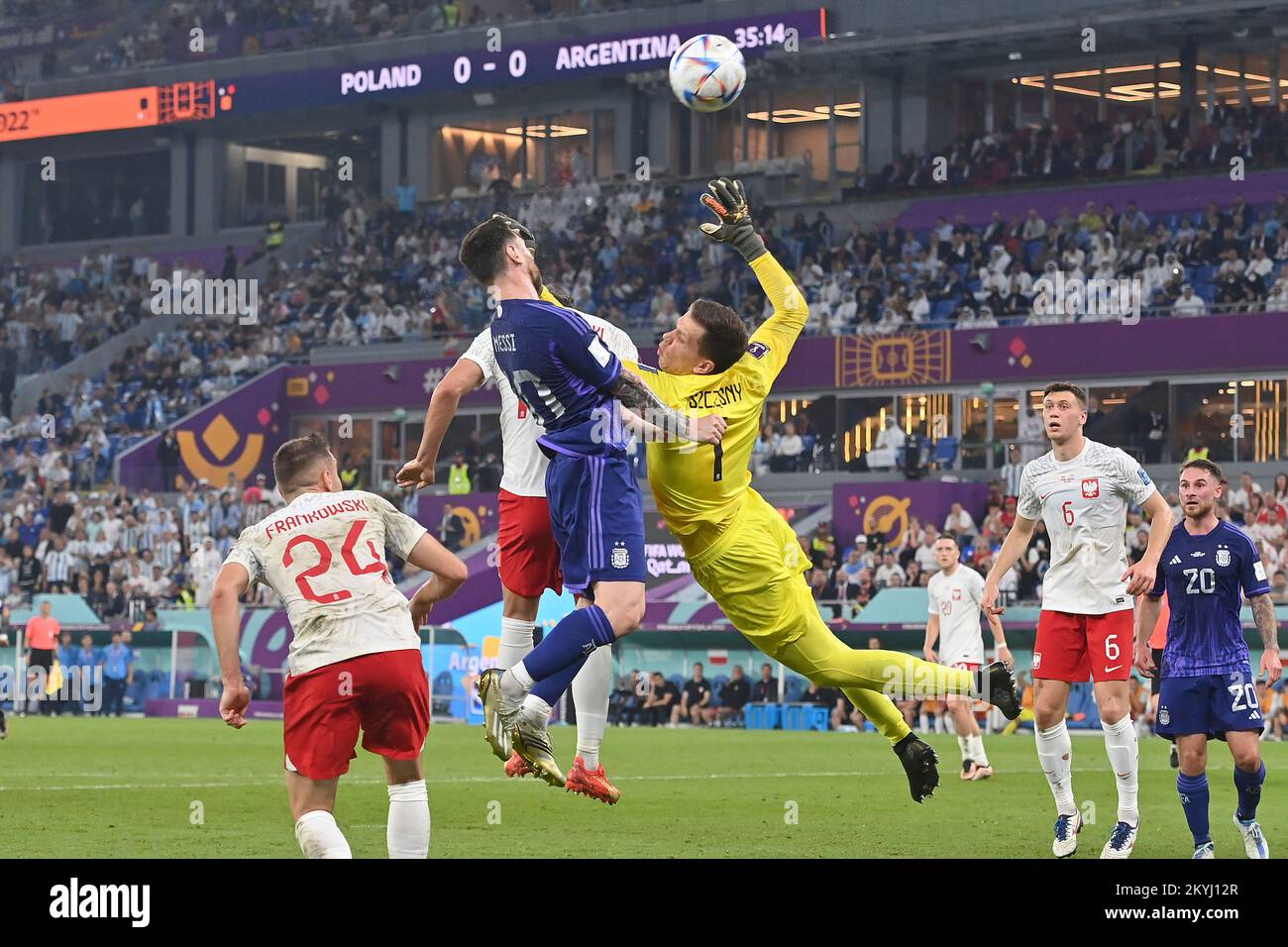Foul by goalwart Wojciech SZCZESNY (POL) and Bartosz BERESZYNSKI (POL ...