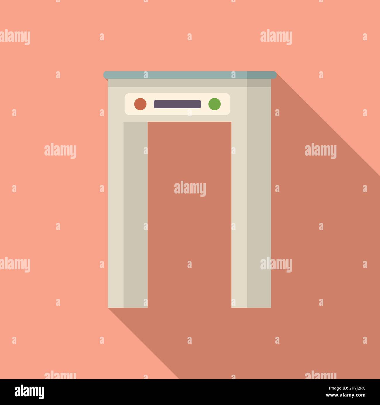 Airport scanner icon flat vector. Flight transfer. Plane travel Stock ...