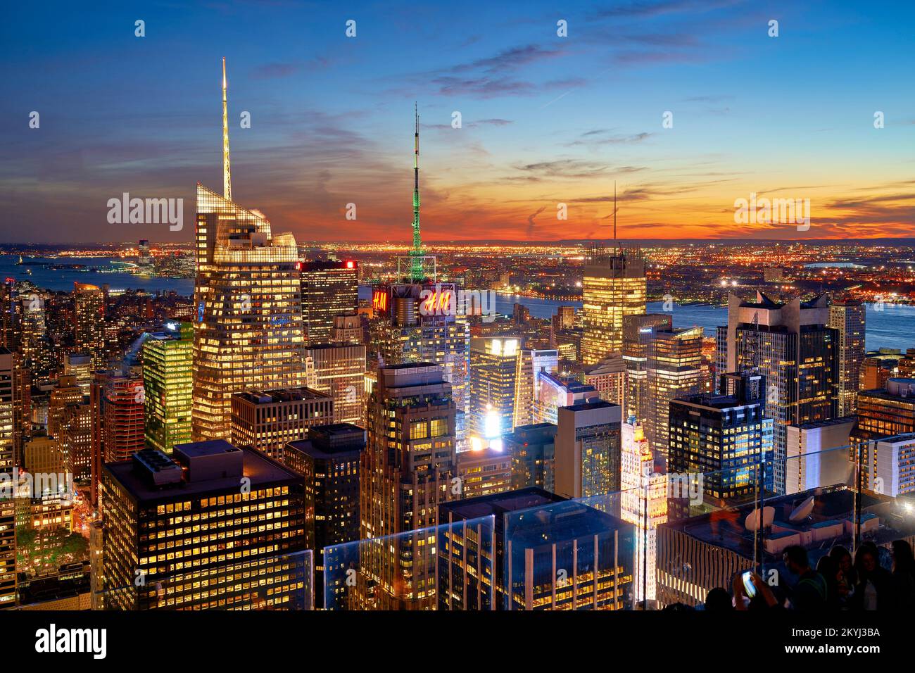 New York. Manhattan. United States. Aerial view. The Empire State ...