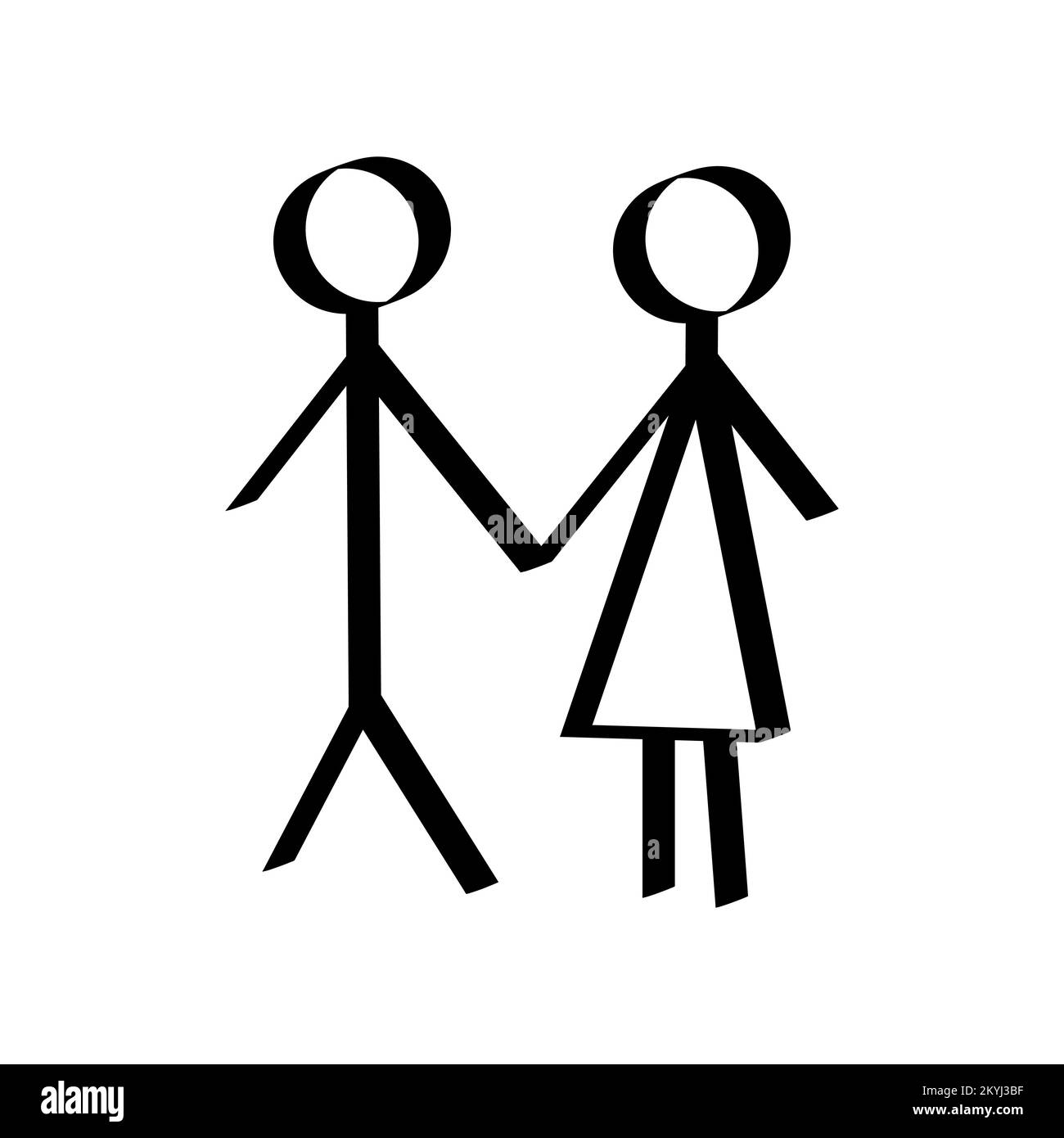 Couple drawing icon isolated on white background Stock Vector Image ...