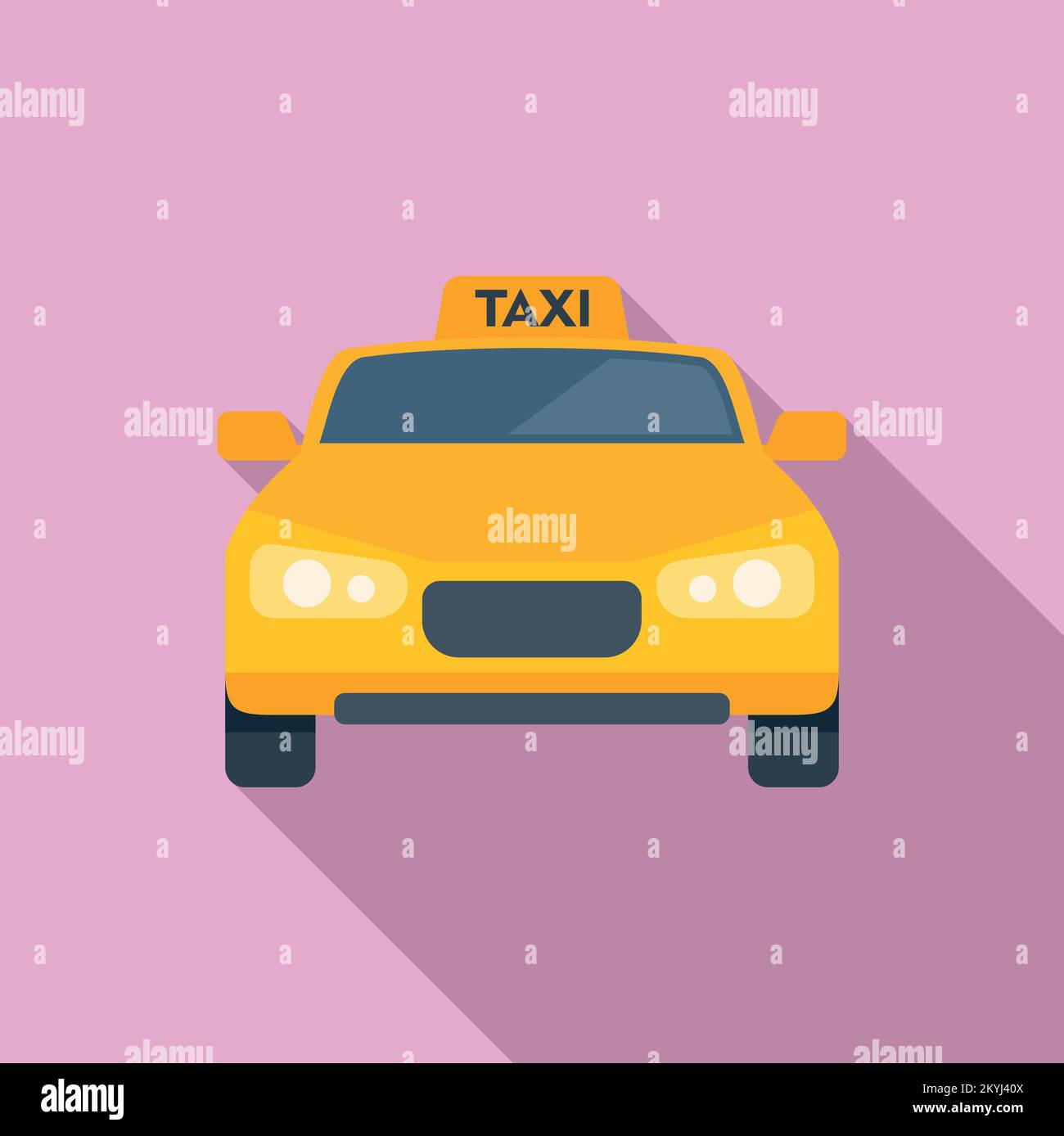 Taxi car icon flat vector. Airport transfer. Traffic plane Stock Vector ...