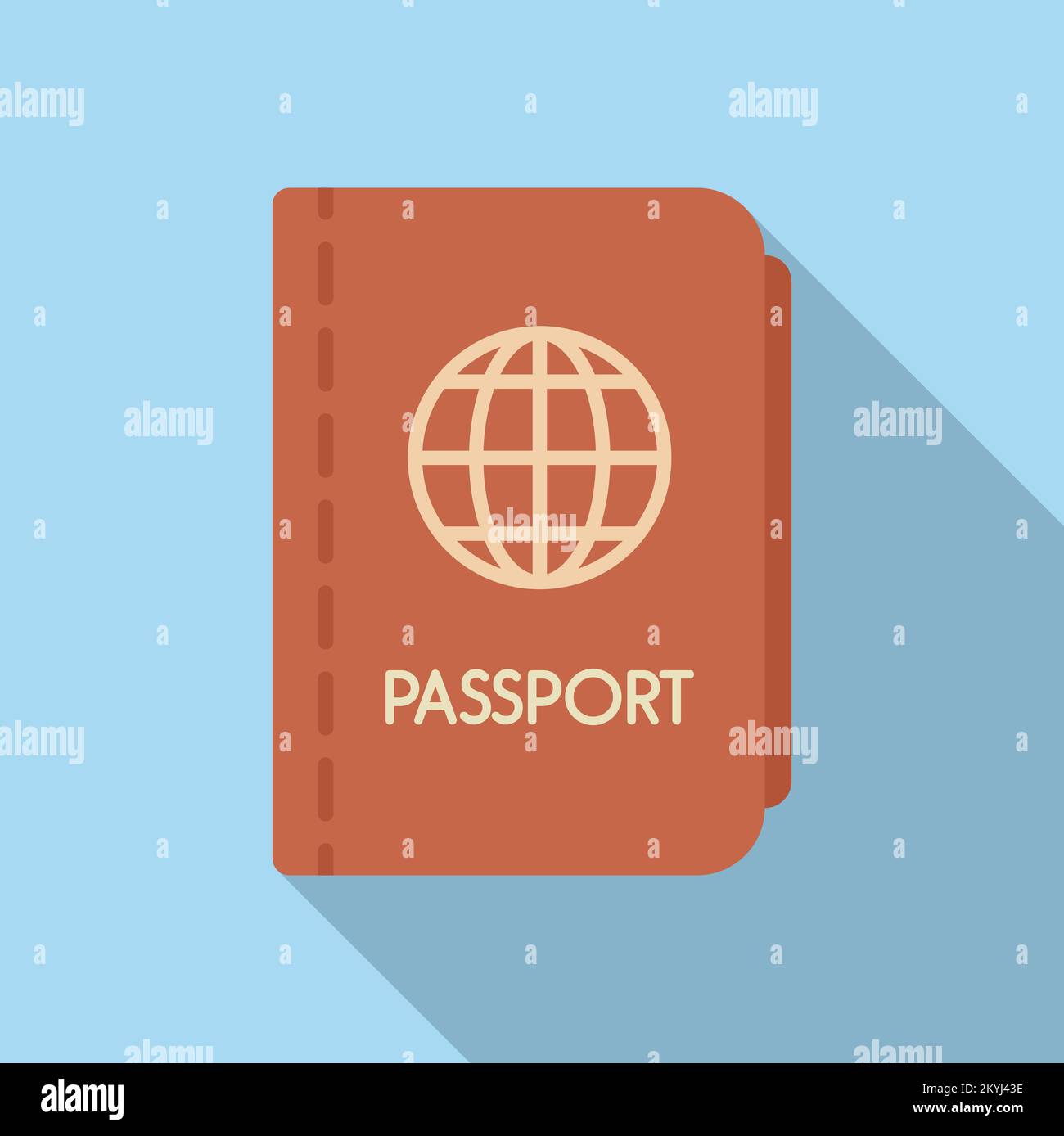 Passport icon flat vector. Flight transfer. Travel traffic Stock Vector ...