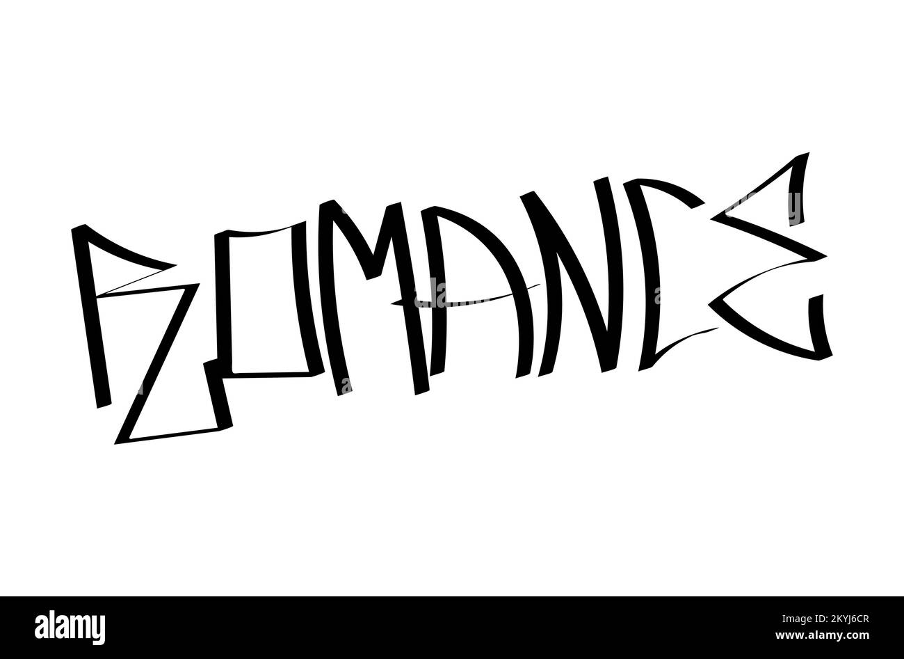 Roamnce graffiti isolated on the white background Stock Vector Image ...