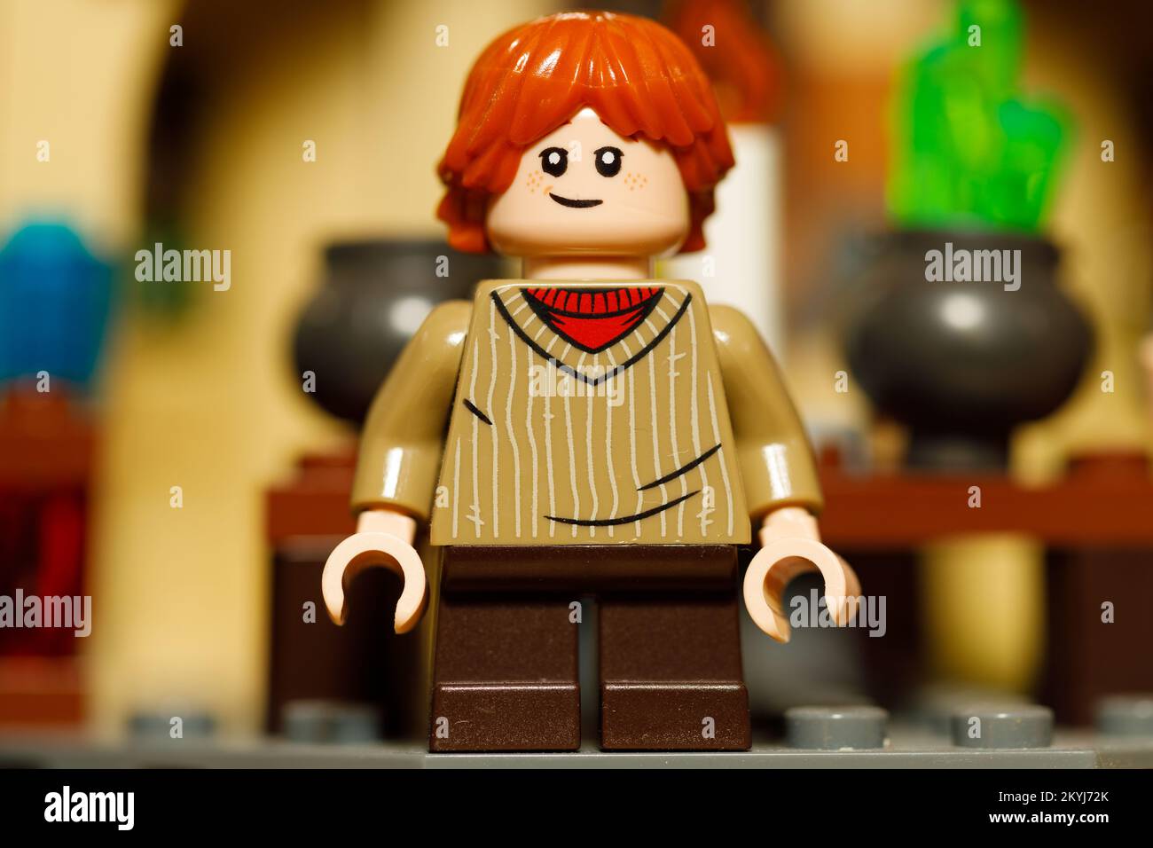 Russia Vyborg 11.11.2022 Lego Weasley figurine from Harry Potter novel ...