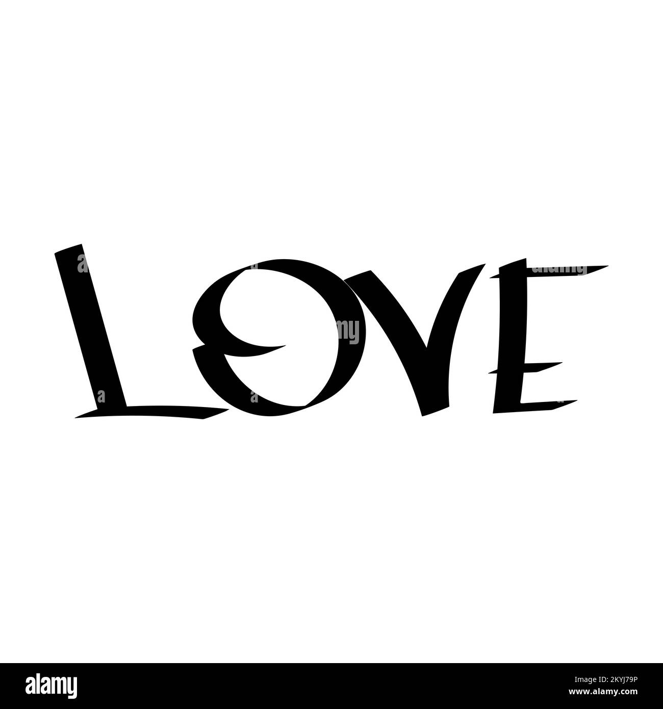 Love lettering isolated on the white background Stock Vector Image ...