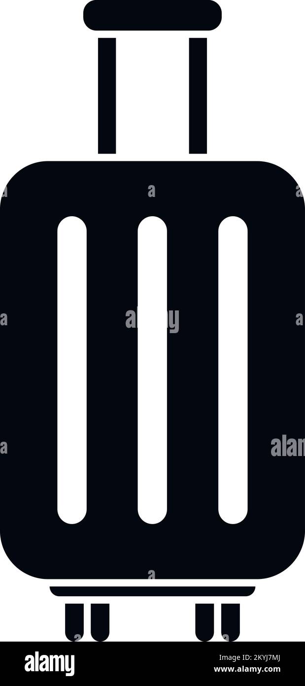 Travel luggage icon simple vector. Airport transfer. Traffic plane ...