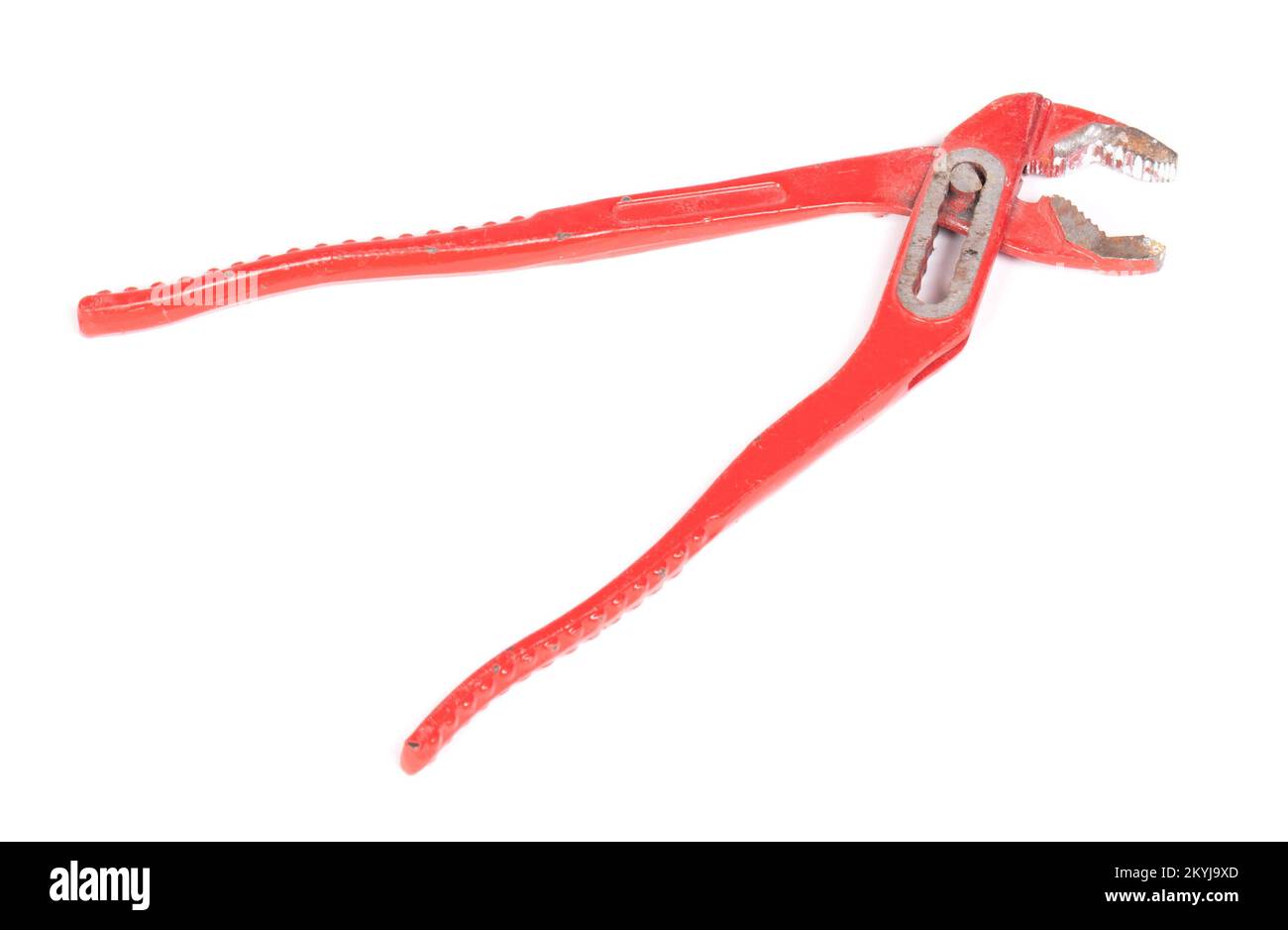 Adjustable pipe wrench isolated on a white background Stock Photo - Alamy