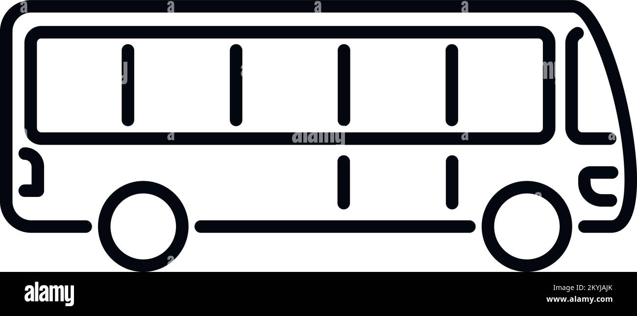 Traffic bus icon outline vector. Airport transfer. Terminal trip Stock ...