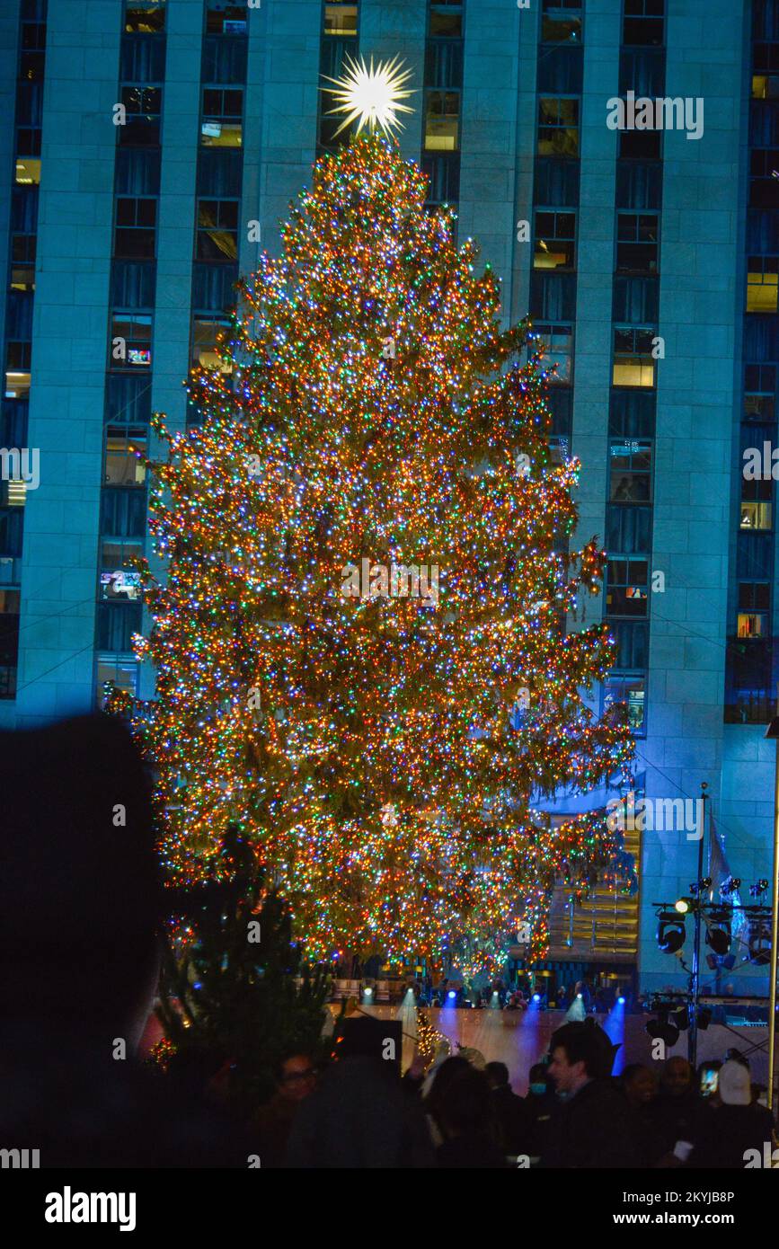 New York, United States. 30th Nov, 2022. A view of the Rockefeller ...