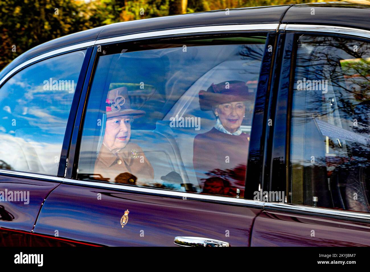 Picture dated Jan 2020 shows Lady Susan Hussey with Queen Elizabeth ...