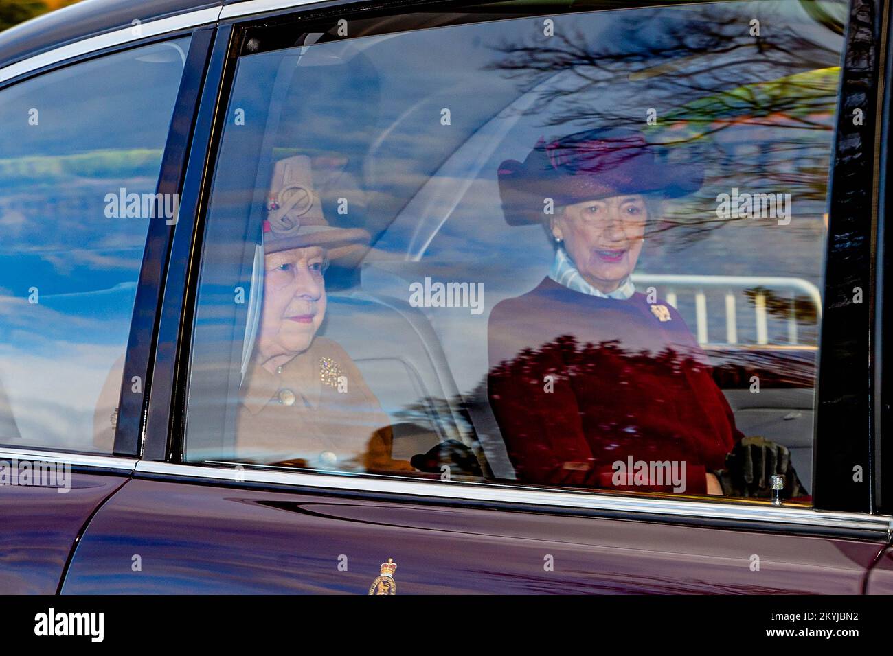 Picture dated Jan 2020 shows Lady Susan Hussey with Queen Elizabeth ...