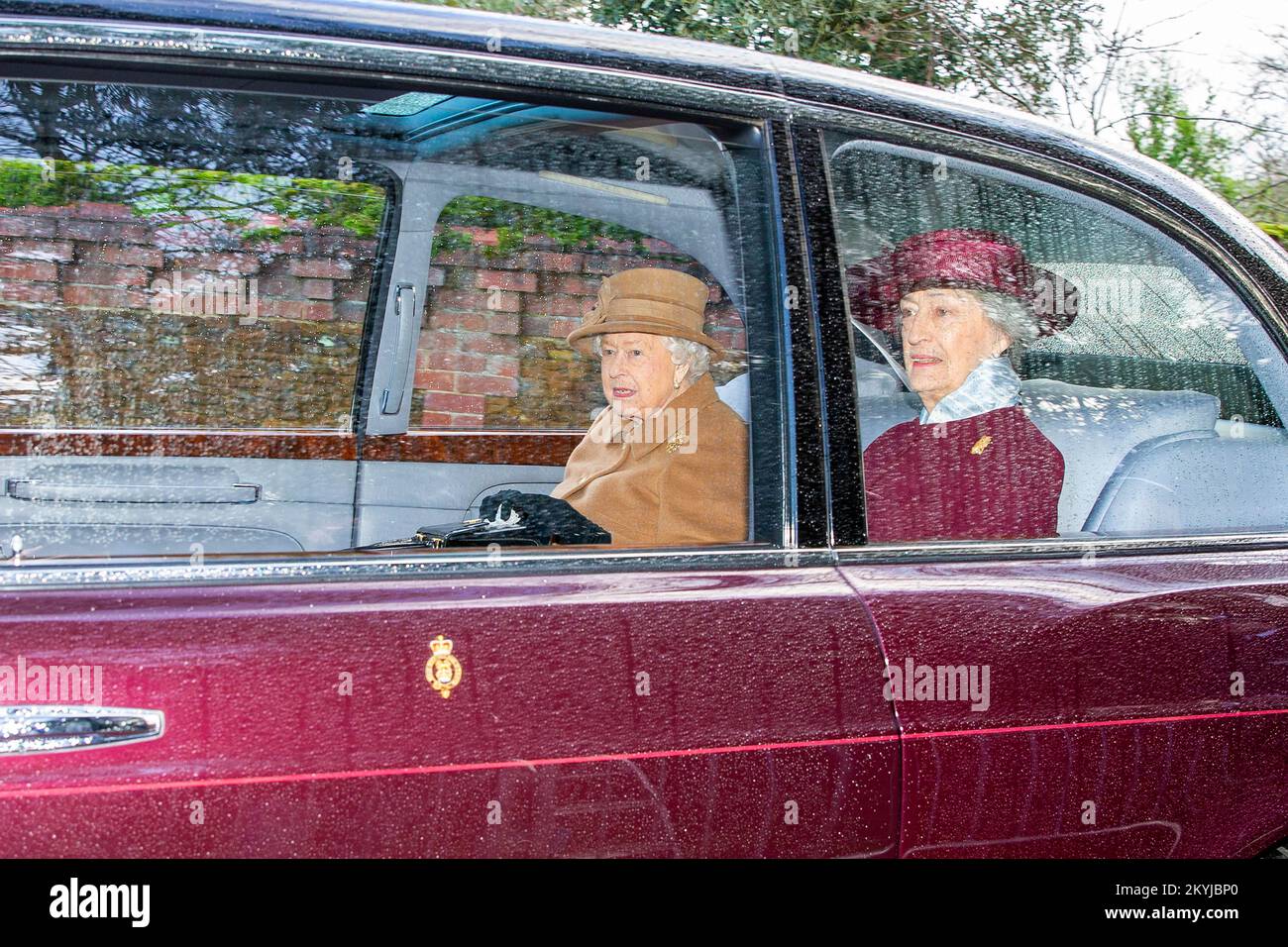 Picture dated Jan 2020 shows Lady Susan Hussey with Queen Elizabeth ...