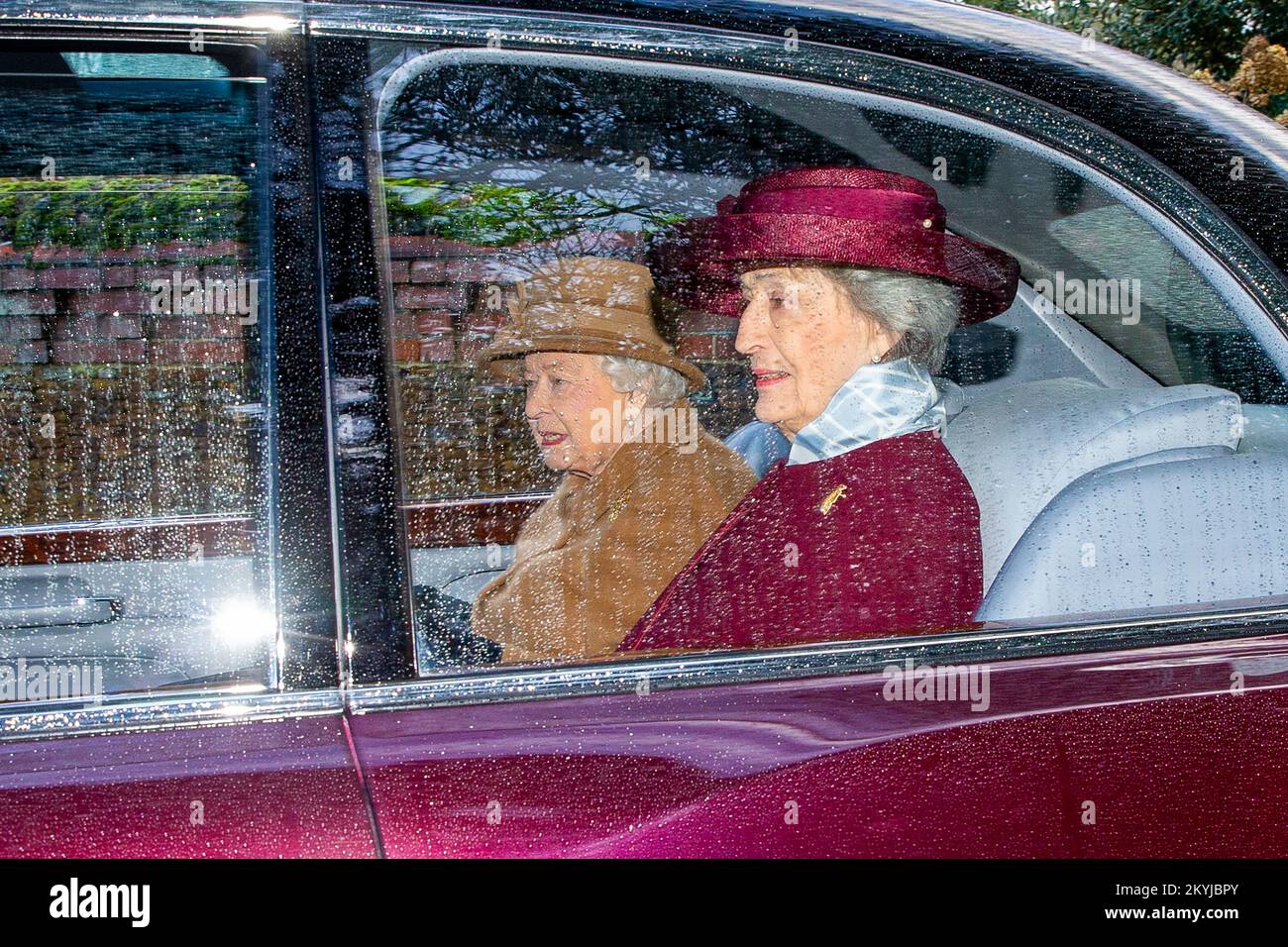 Picture dated Jan 2020 shows Lady Susan Hussey with Queen Elizabeth ...
