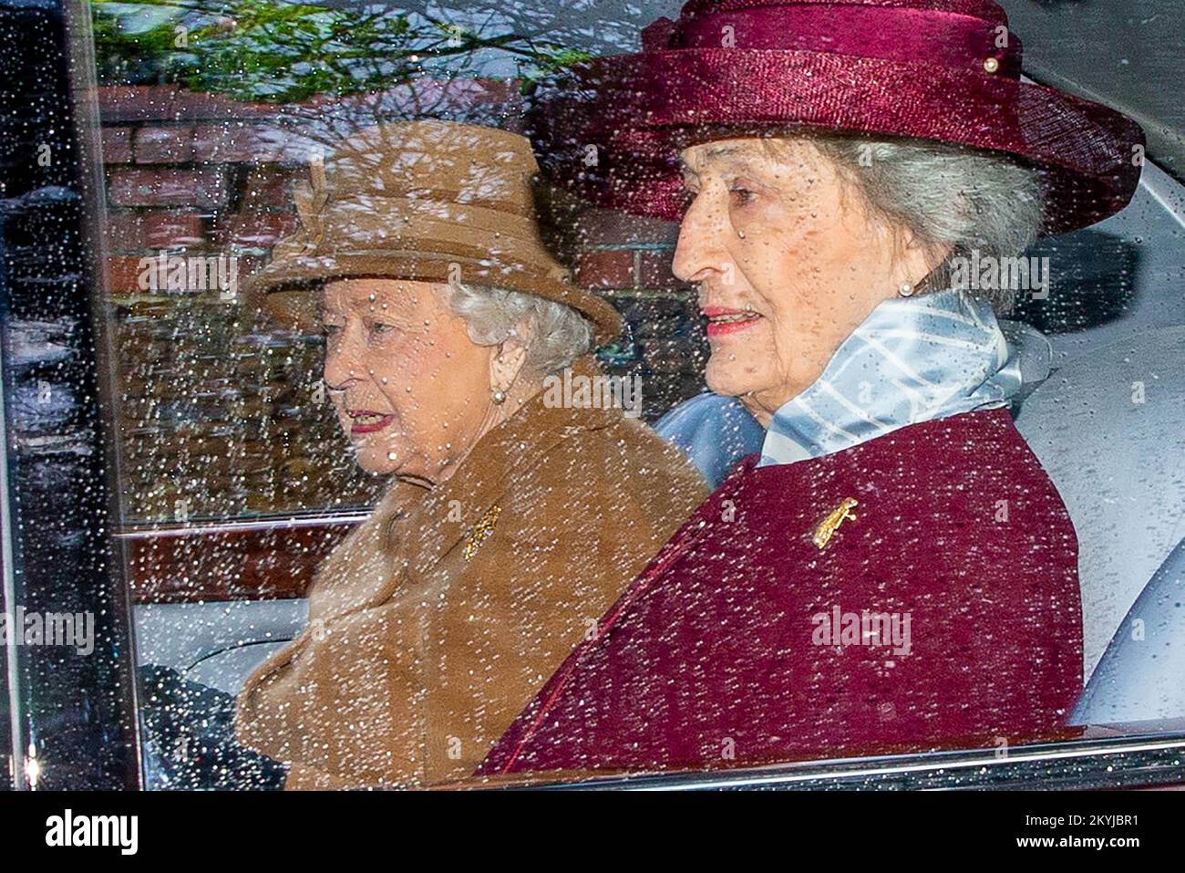 Picture dated Jan 2020 shows Lady Susan Hussey with Queen Elizabeth ...