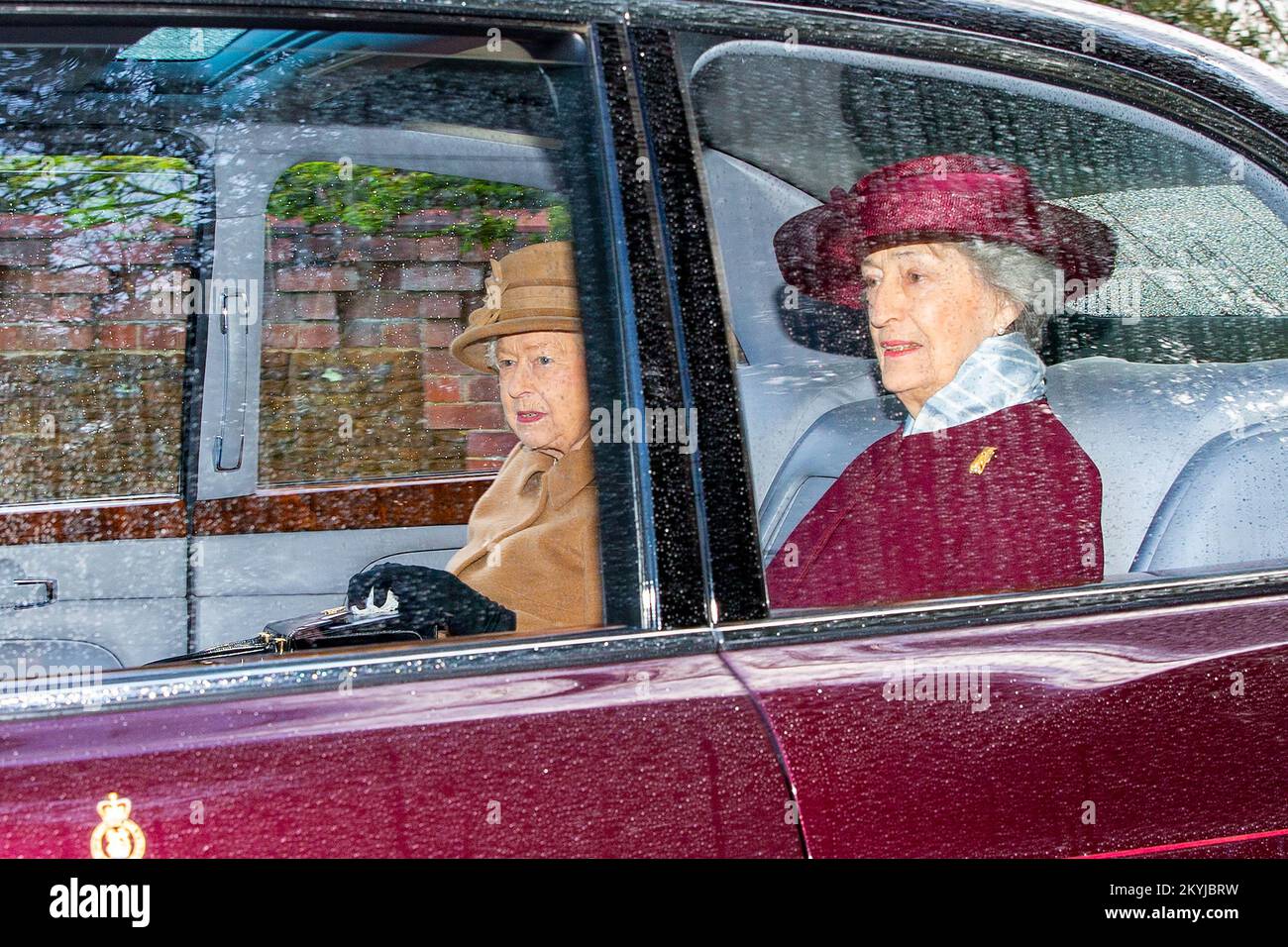 Picture dated Jan 2020 shows Lady Susan Hussey with Queen Elizabeth ...