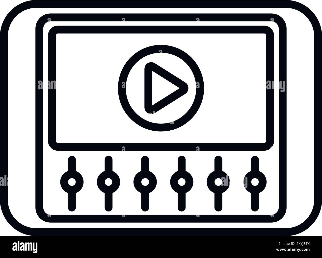 Play button animation outline icon hi-res stock photography and images ...