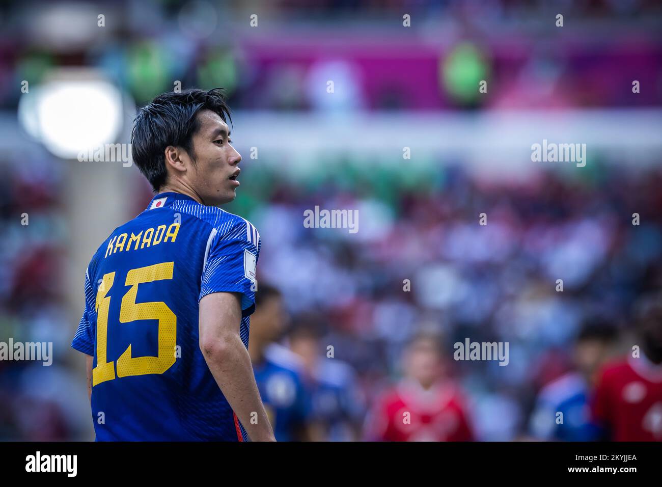 Daichi Kamada (15) of Japan during the FIFA World Cup Qatar 2022 Group ...