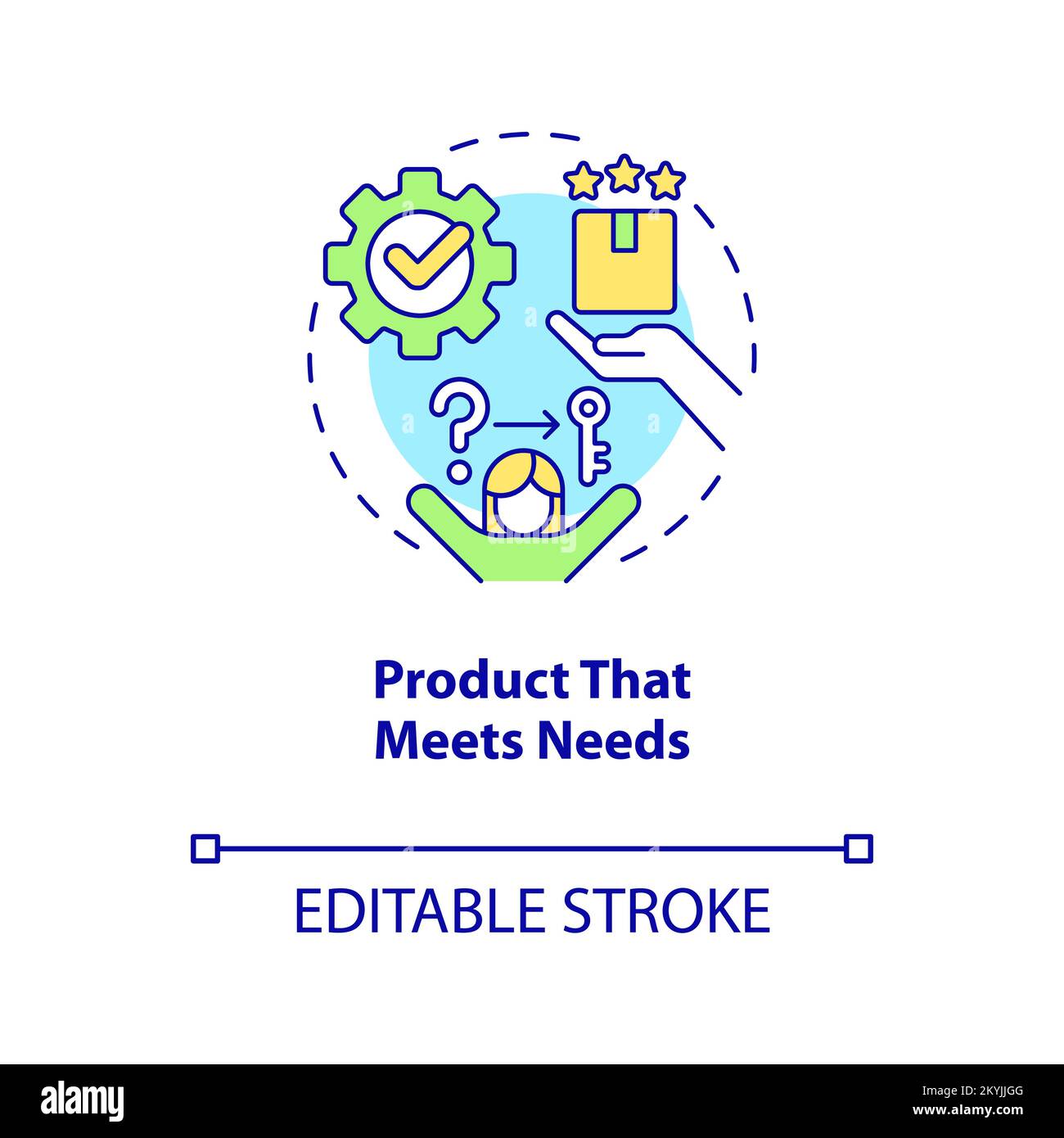 Product that meets needs concept icon Stock Vector Image & Art - Alamy