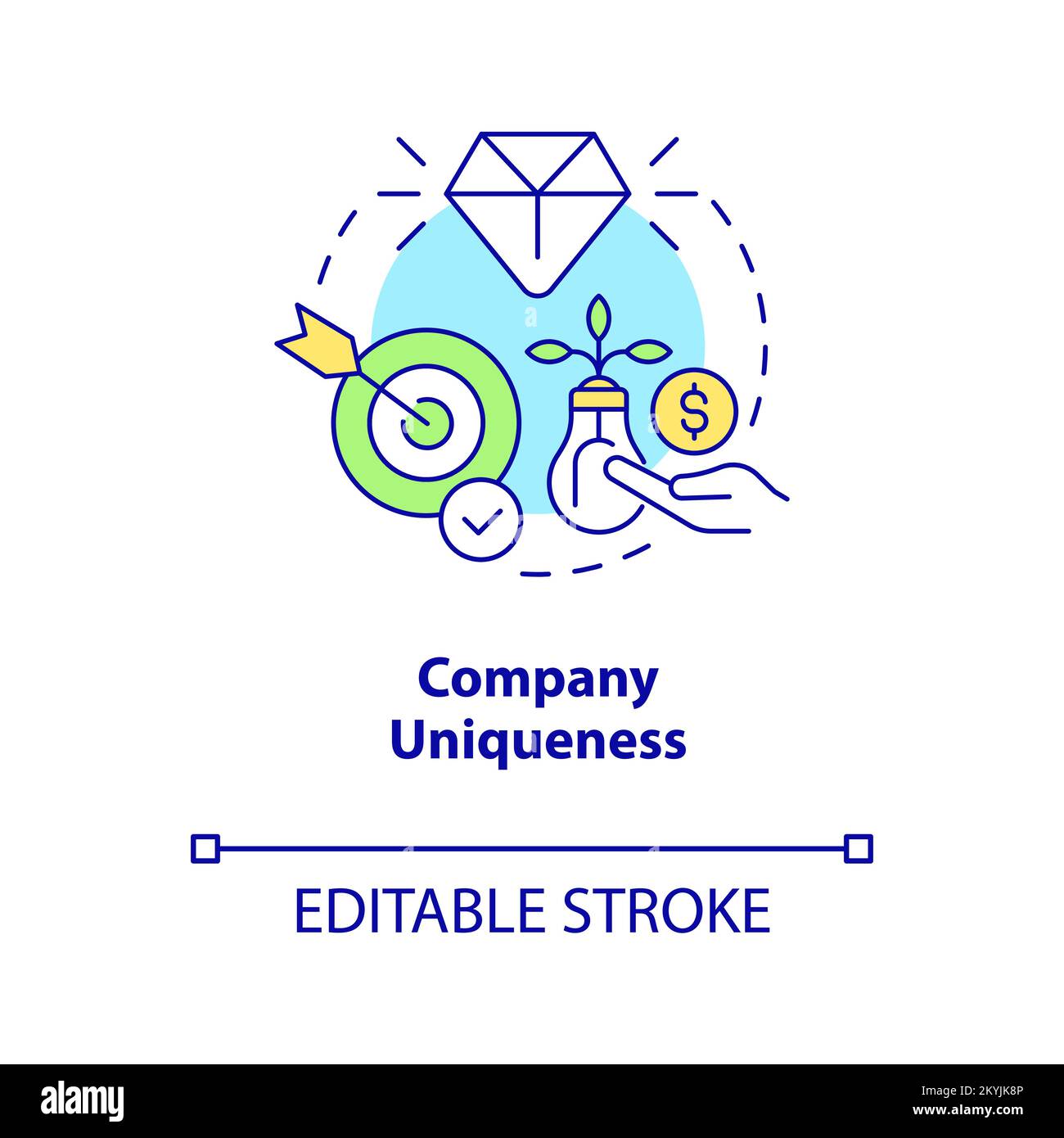 Company uniqueness concept icon Stock Vector Image & Art - Alamy