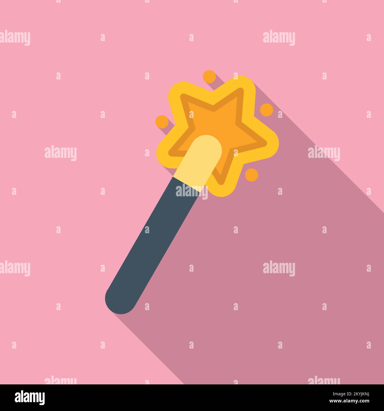 Wand stick icon flat vector. Interface button. Search app Stock Vector ...