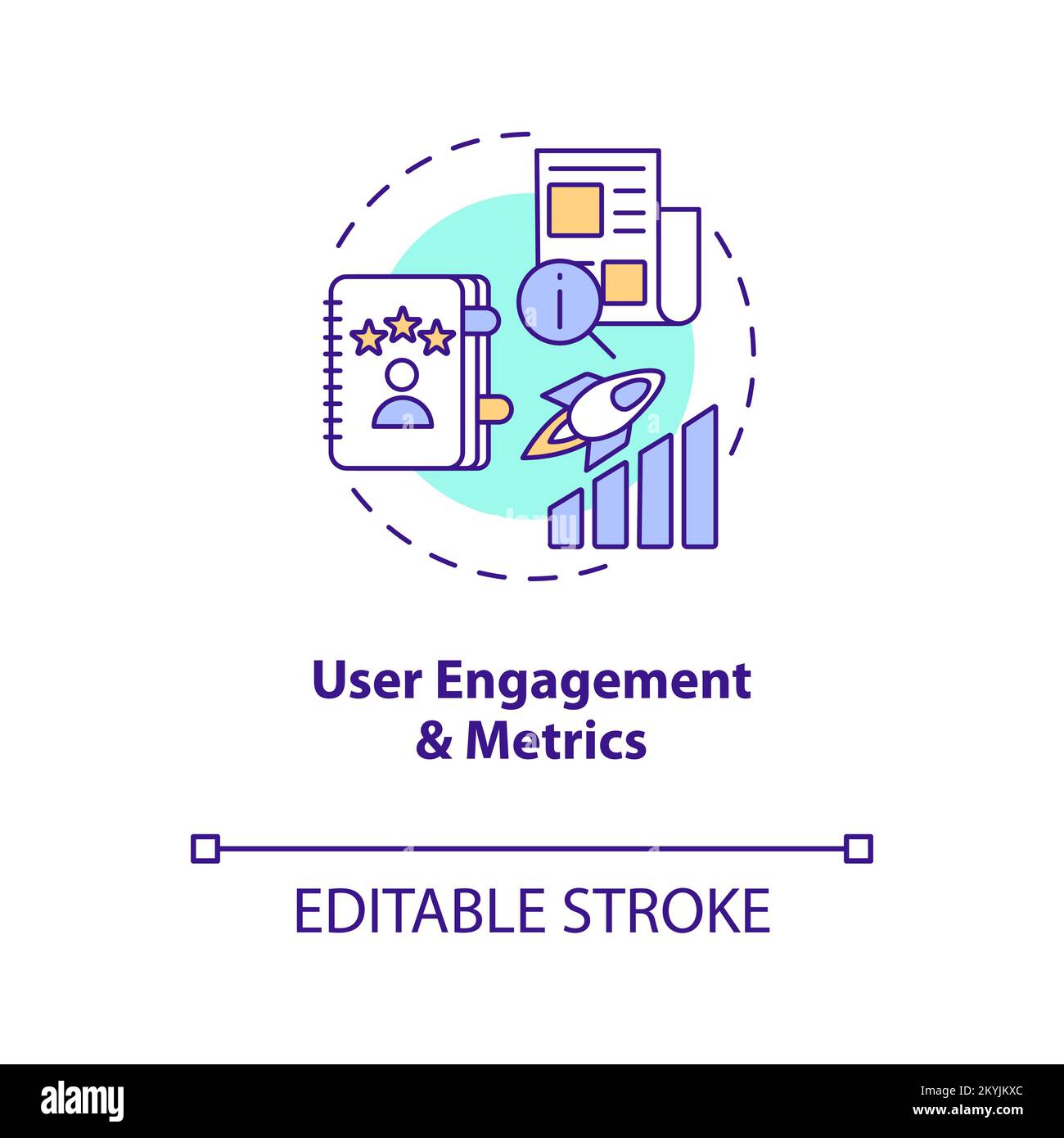 User engagement icon linear Stock Vector Images - Alamy
