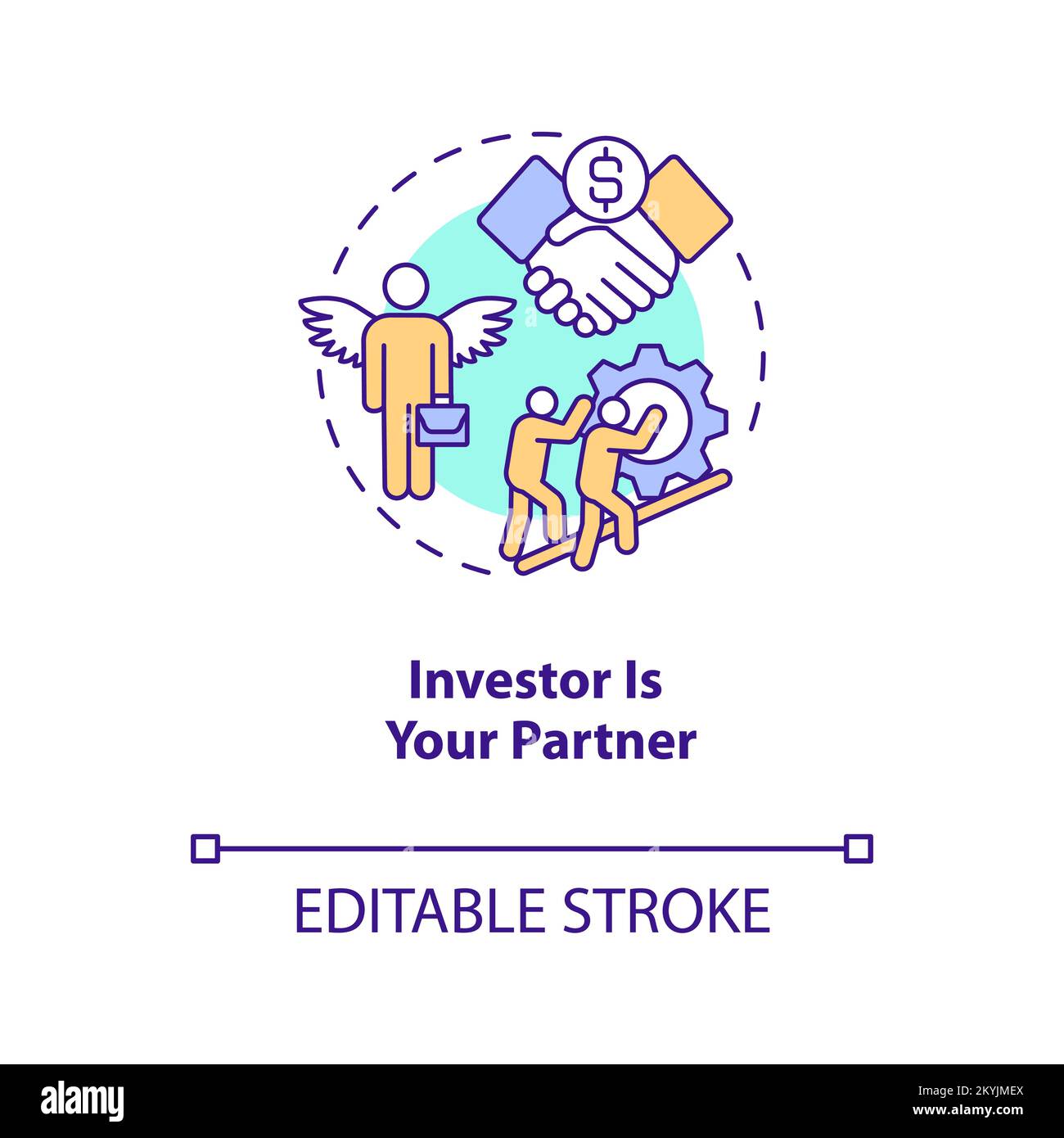 Investor is your partner concept icon Stock Vector Image & Art - Alamy