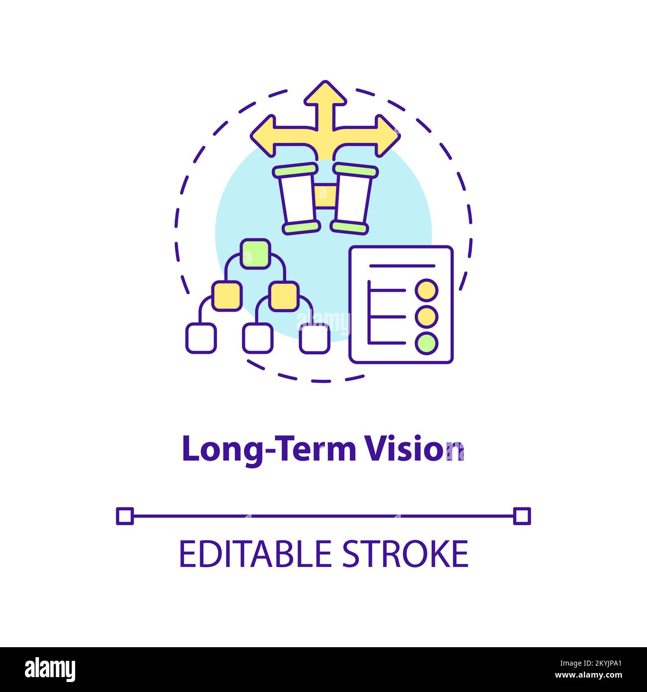 Long-term vision concept icon Stock Vector Image & Art - Alamy