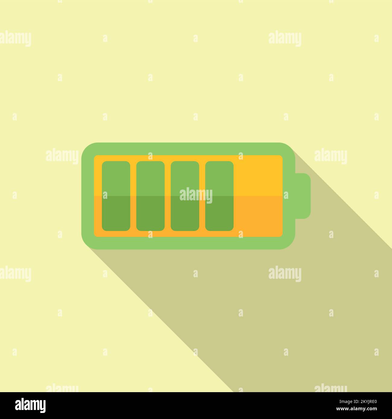Battery icon flat vector. Web interface. Shape ui Stock Vector Image ...