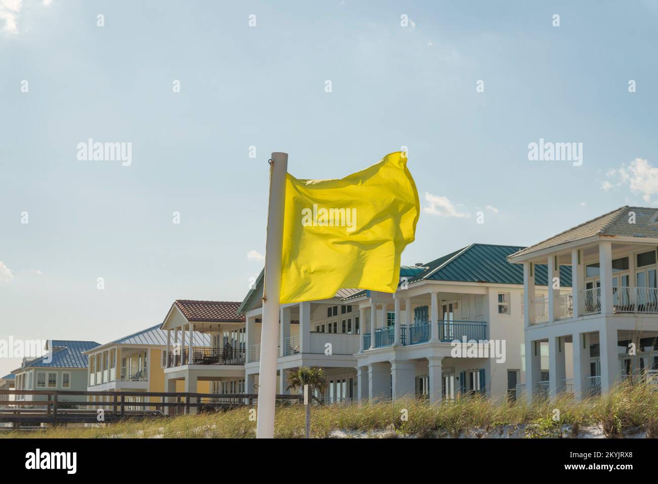 Florida beach warning flag sign hi-res stock photography and images - Alamy