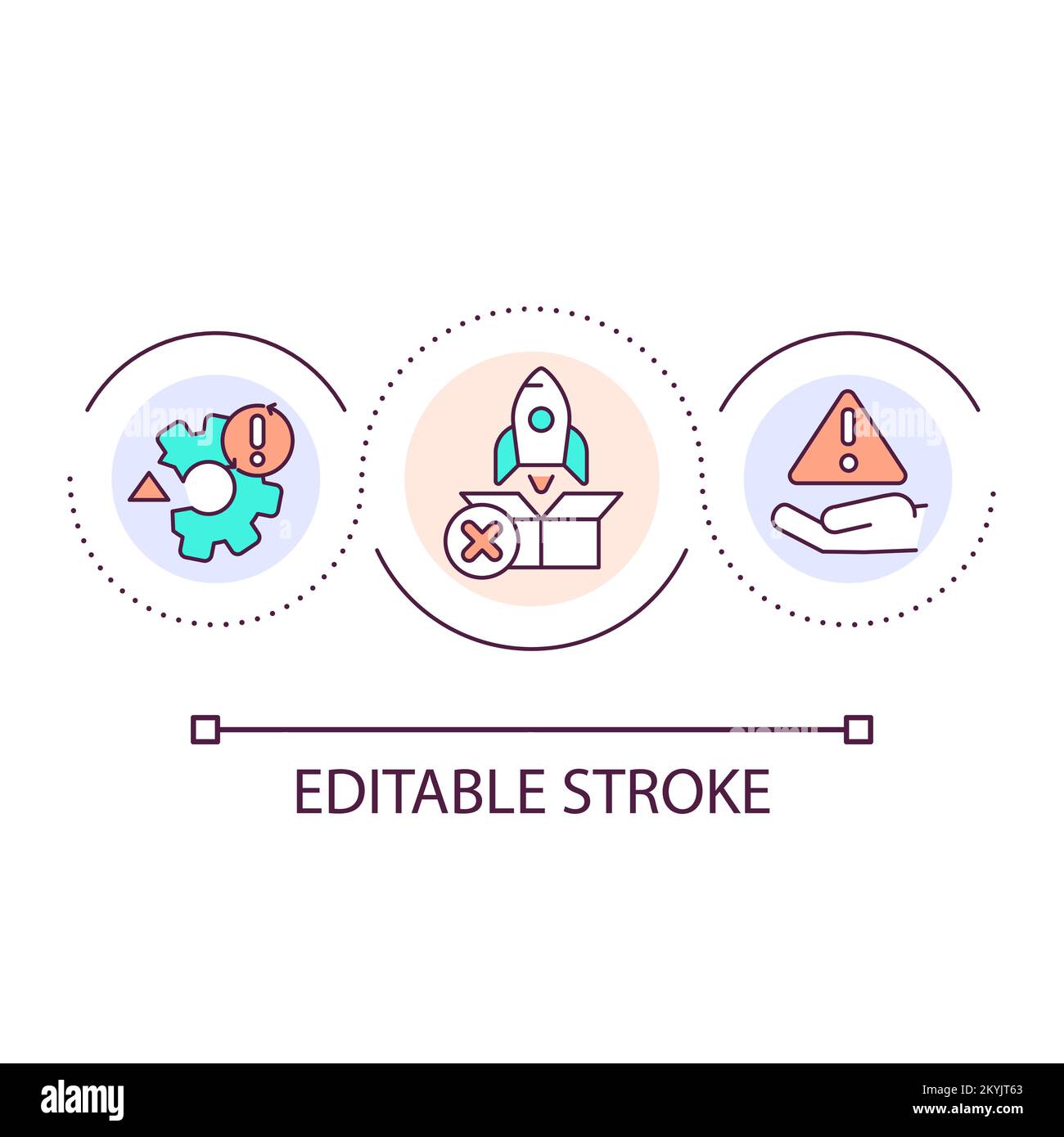 Product output failure loop concept icon Stock Vector Image & Art - Alamy