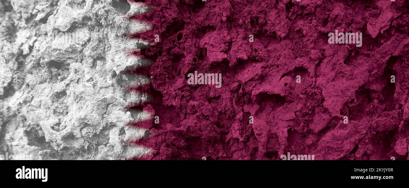 qatar flag texture as background Stock Photo - Alamy