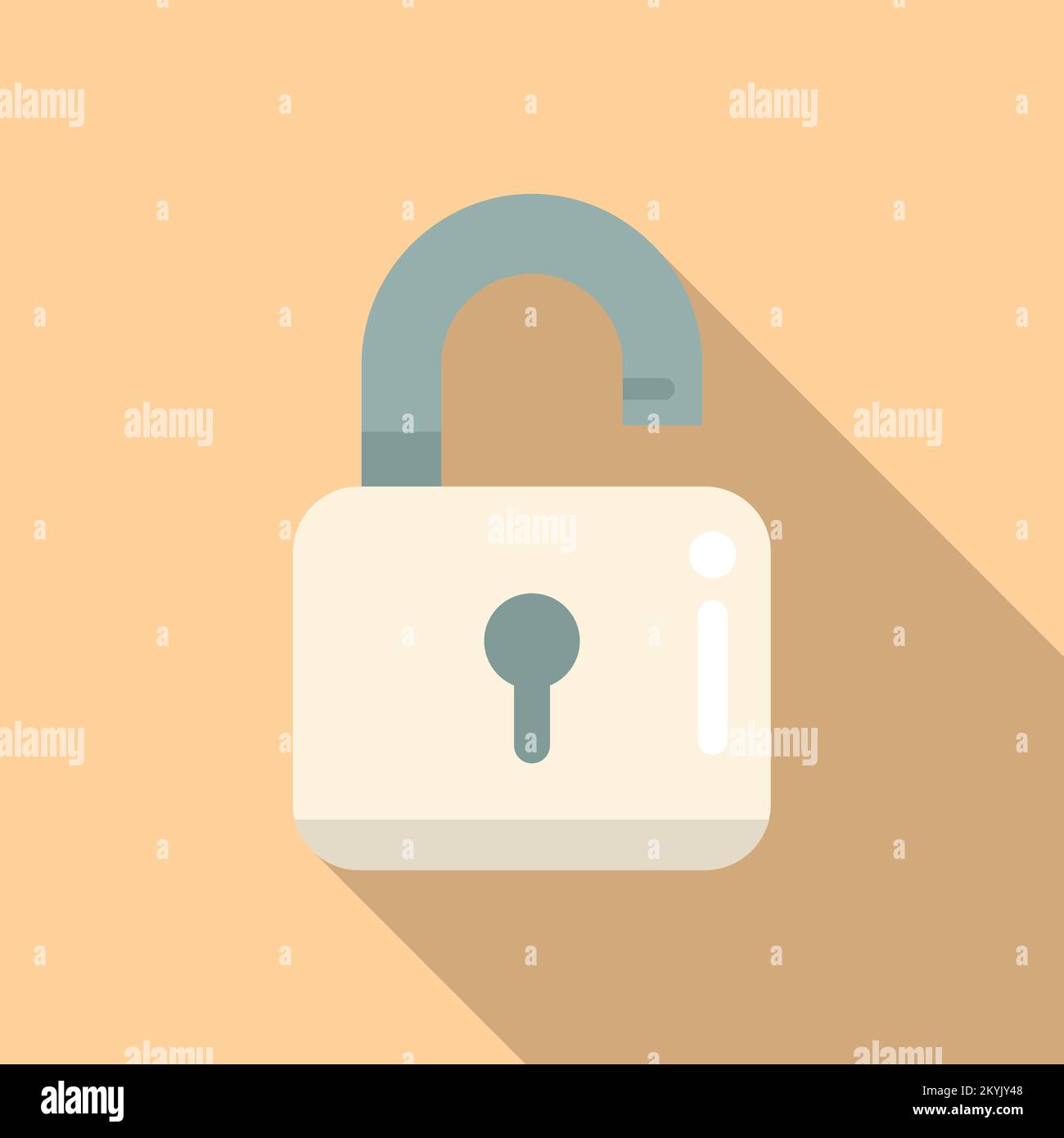 Padlock icon flat vector. Digital interface. Face system Stock Vector ...