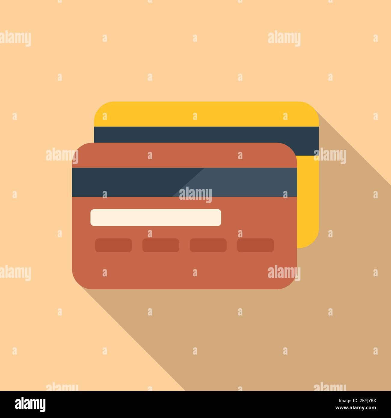 Credit card icon flat vector. Interface ui. Game system Stock Vector ...