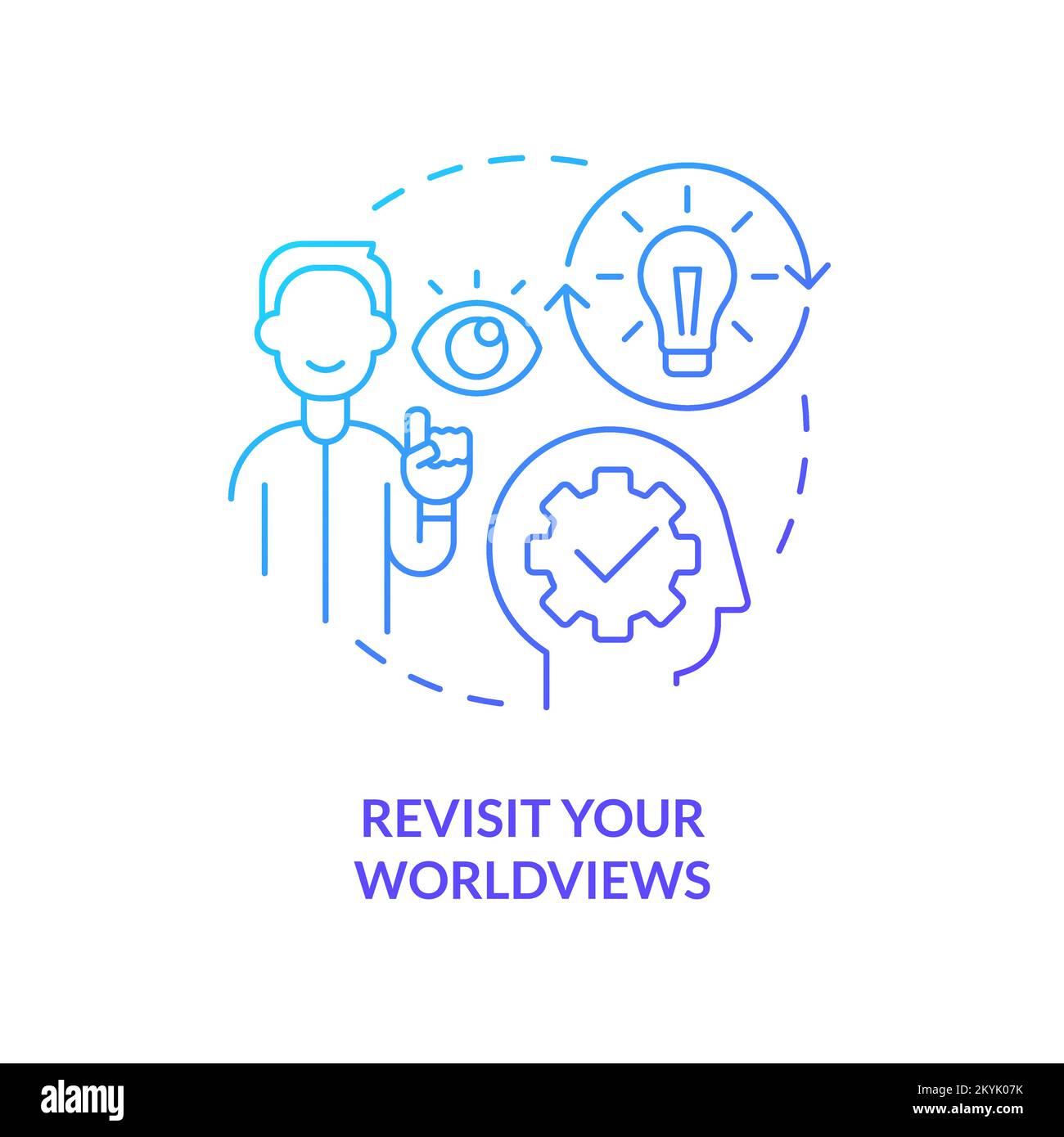 Revisit worldviews blue gradient concept icon Stock Vector Image & Art ...