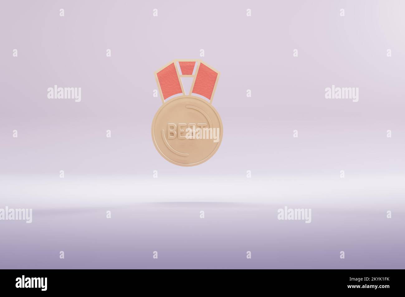 Beautiful illustration Golden Best medal symbol icons on a bright pink ...