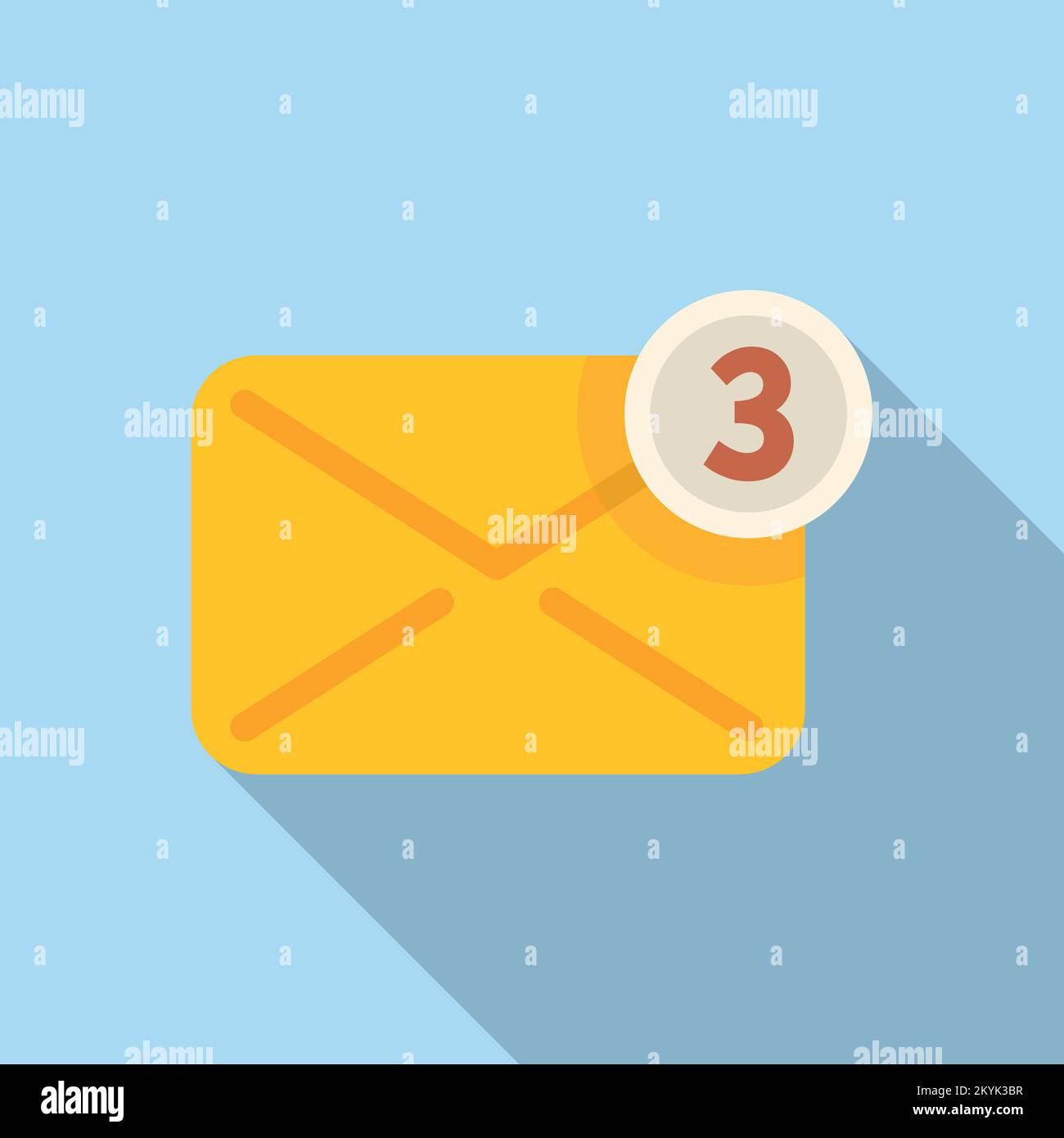 Mail inbox icon flat vector. Button interface. Contact movie Stock ...