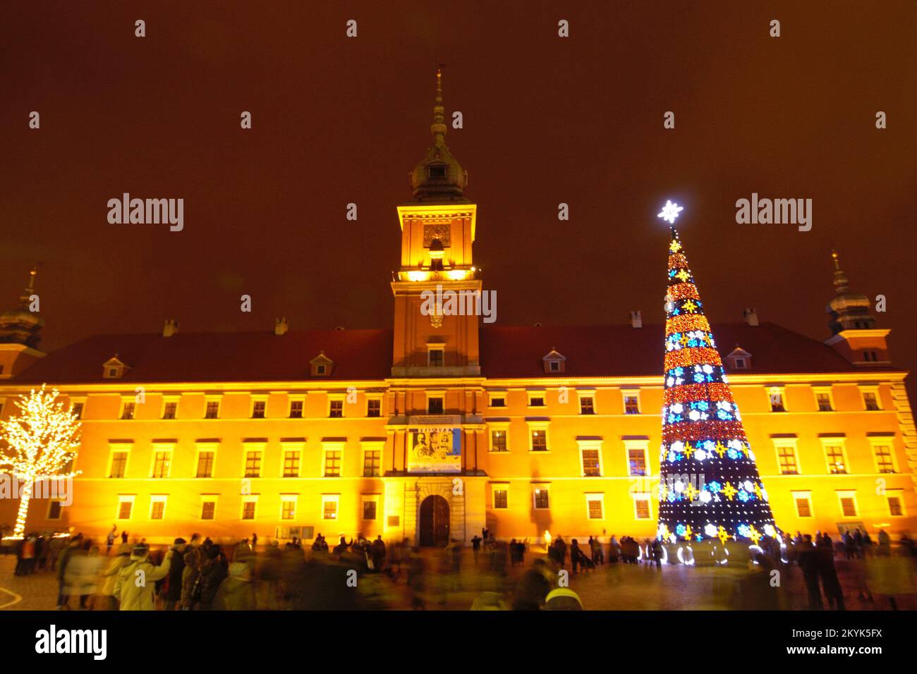 Christmas in Warsaw 2008, Plac Zamkowy Stock Photo - Alamy