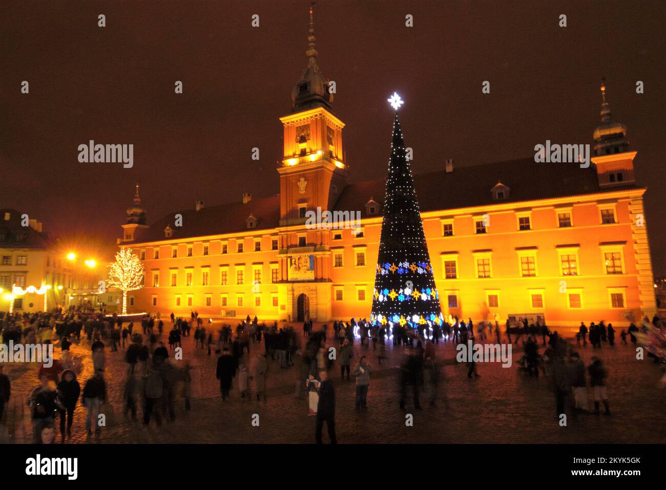 Christmas in Warsaw 2008, Plac Zamkowy Stock Photo - Alamy